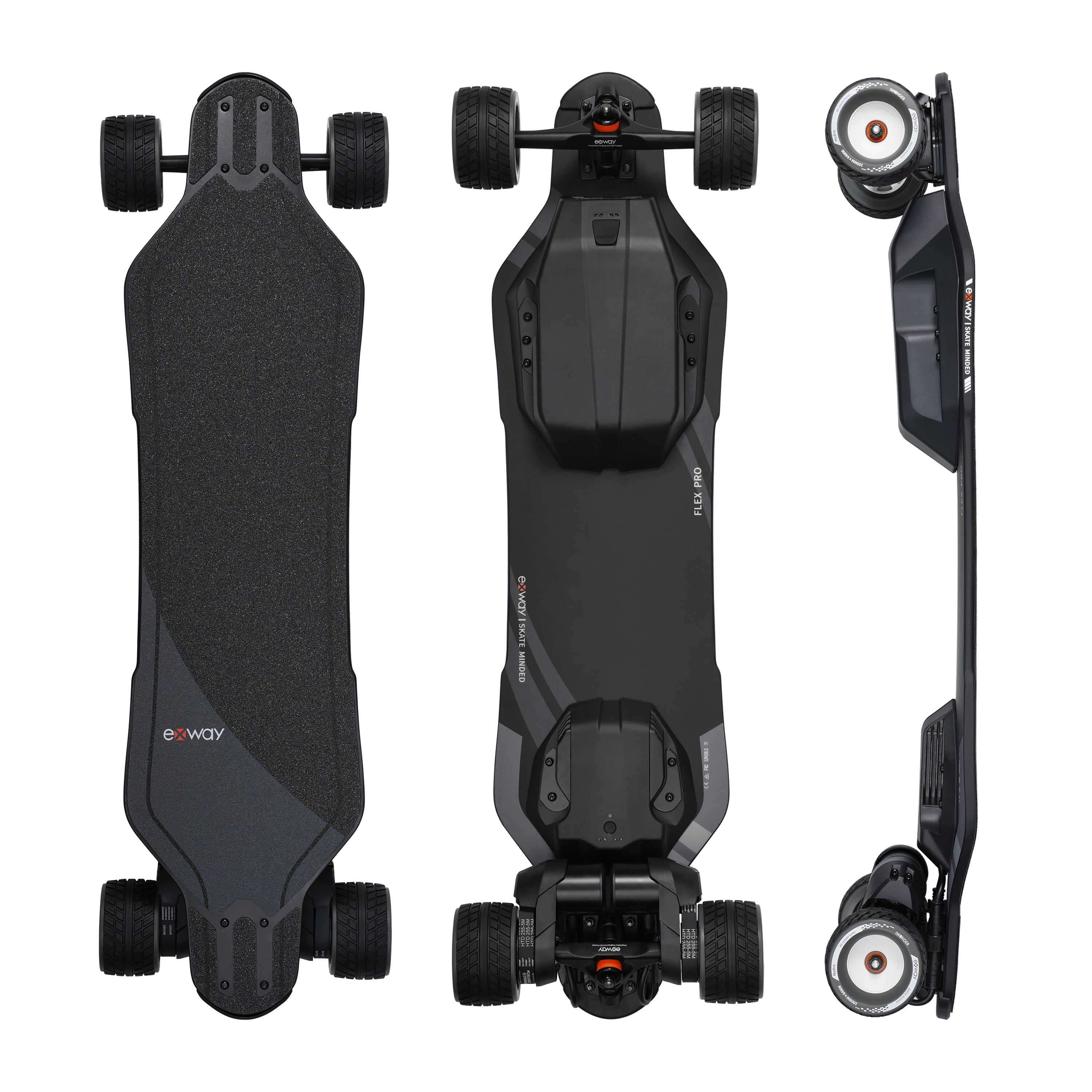 Exway Flex Pro Hydro Electric Skateboard, Speed 31mph, Range 25miles ...