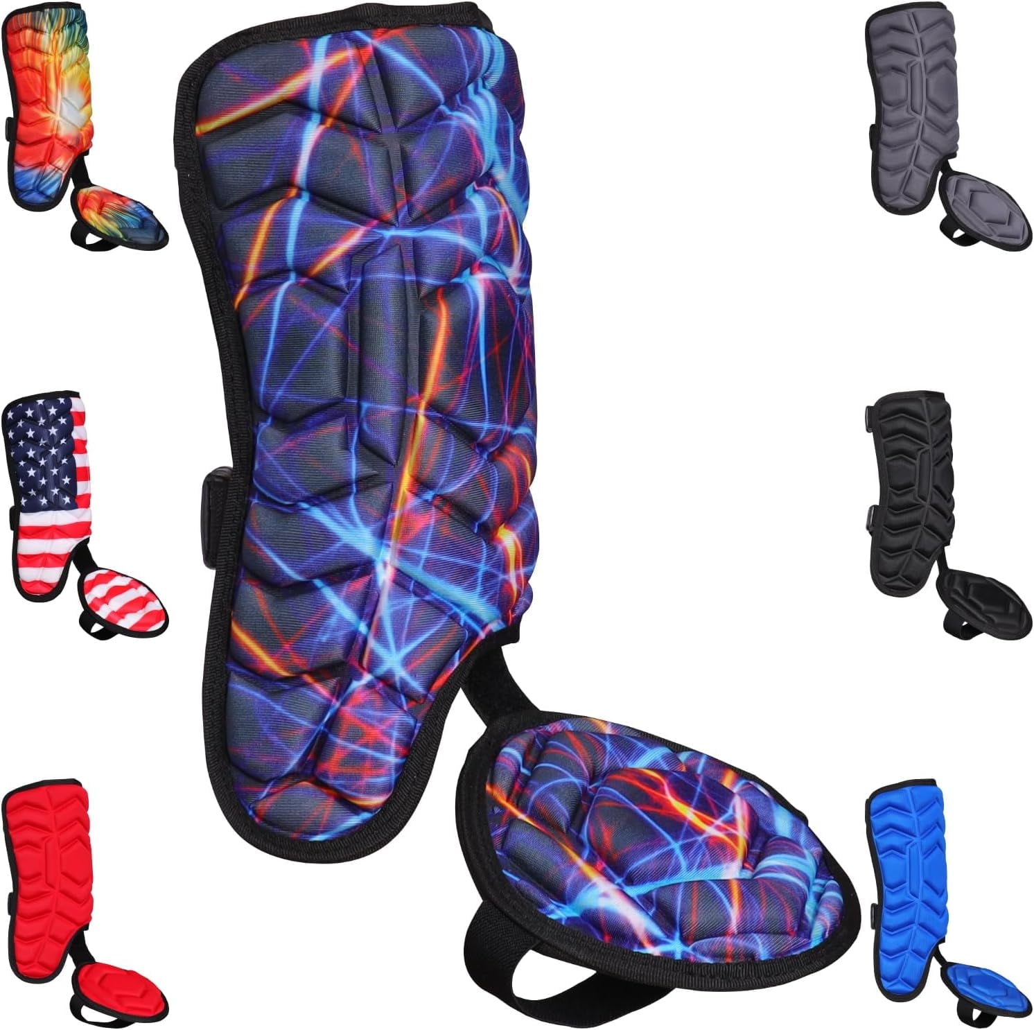 Exxact Sports Batter's Baseball Leg Guard with Adjustable Straps, Shin ...