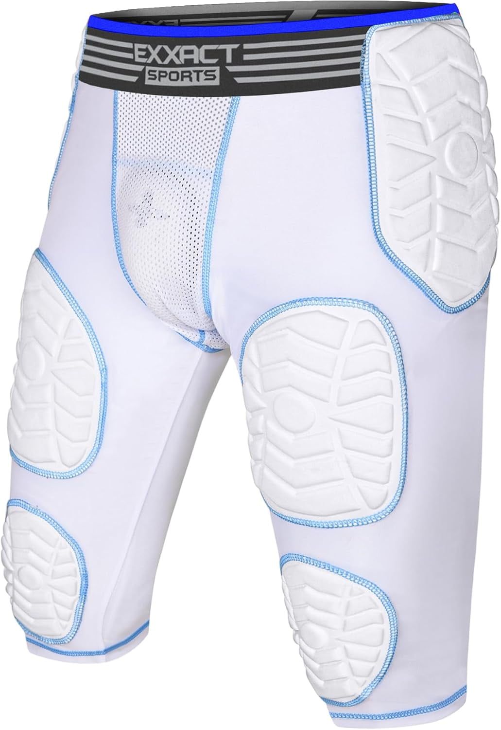 Exxact Sports Combat 7-Pad Youth Football Girdle with Cup Pocket ...