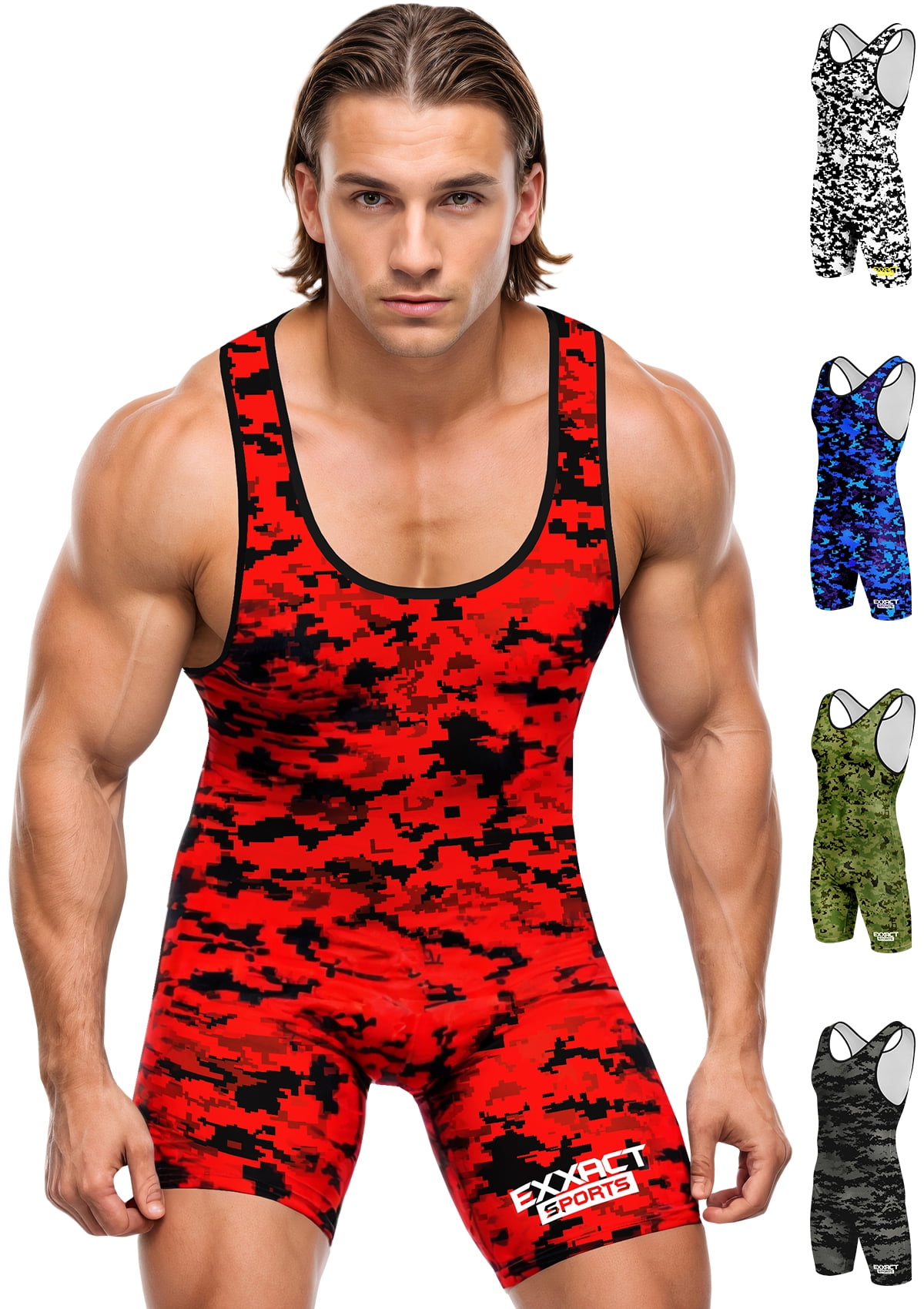 Exxact Sports Digital Camouflage Men's Wrestling Singlet, High ...