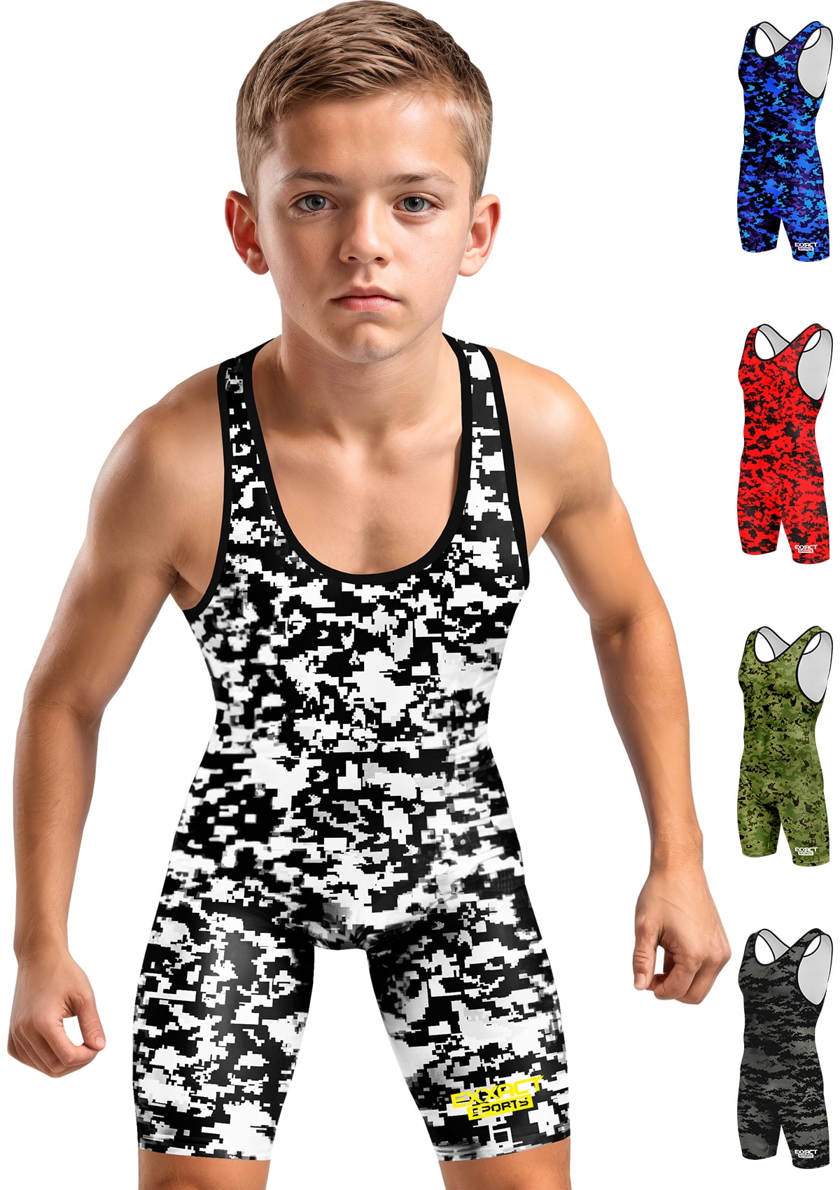 Exxact Sports Digital Camouflage Youth Wrestling Singlet For Boys ...