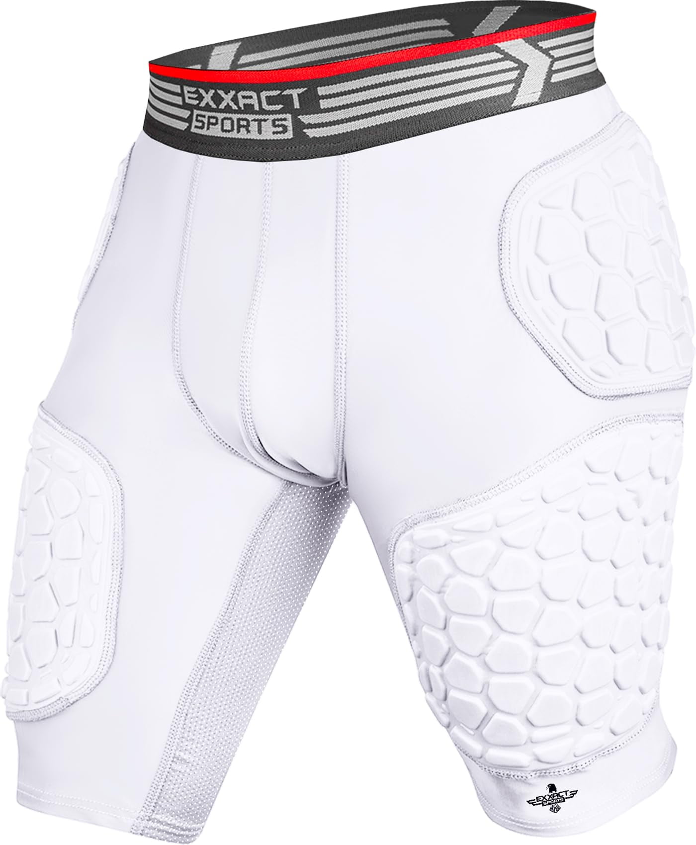 Exxact Sports Elite 5-Pad Football Girdle, Padded Compression Shorts ...