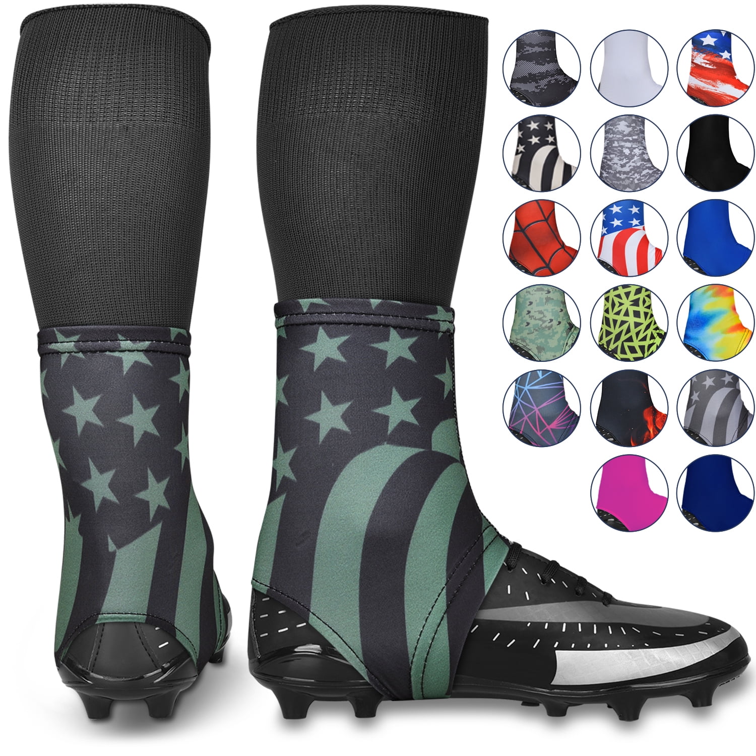 Exxact Sports Football Spats Cleat Covers - Football Spats for Cleats ...