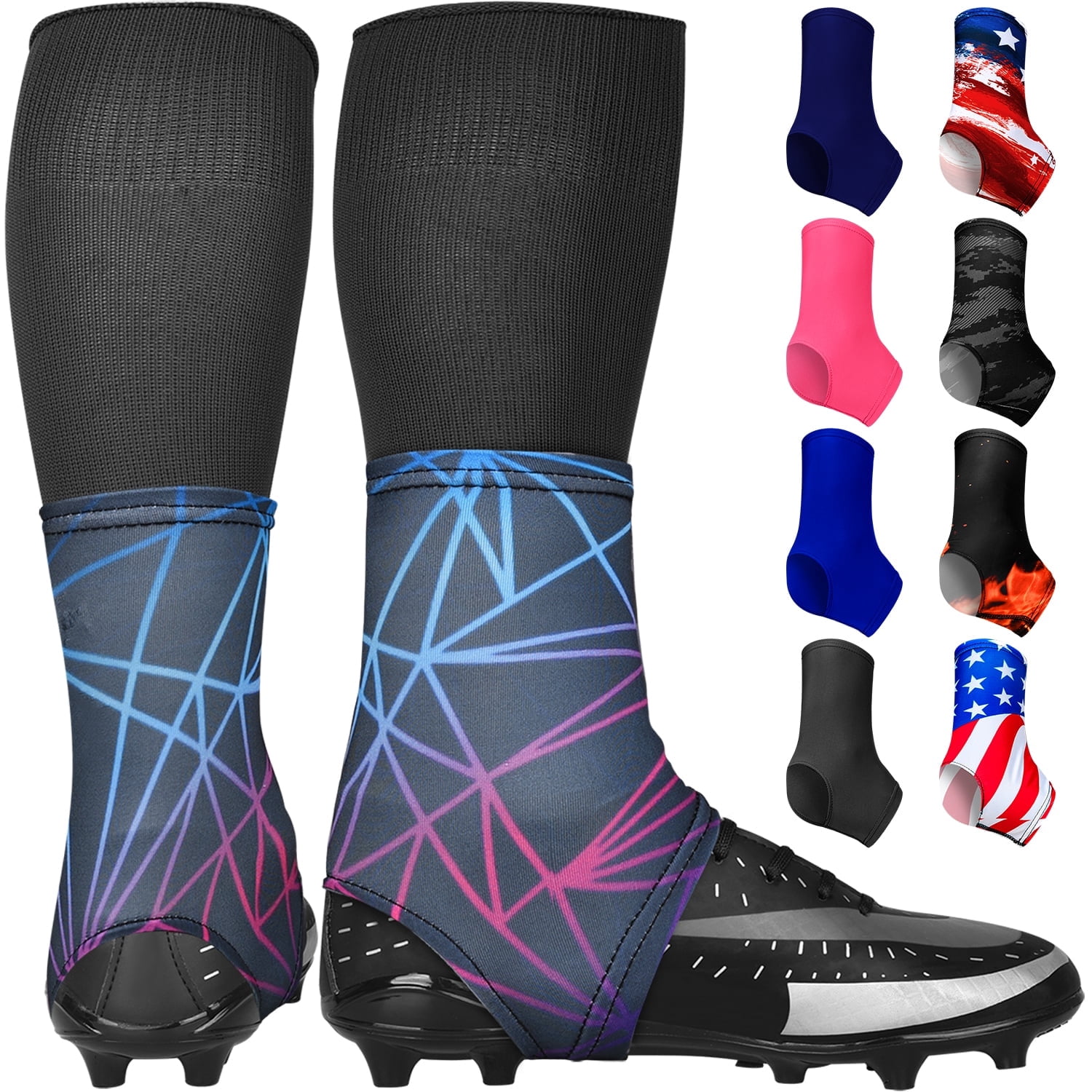 Exxact Sports Football Cleat Covers Spats Lazer Large Size L - Walmart.com