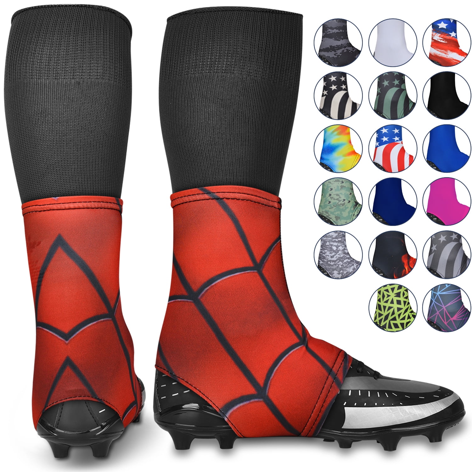 Exxact Sports Football Spats Cleat Covers - Football Spats for Cleats ...
