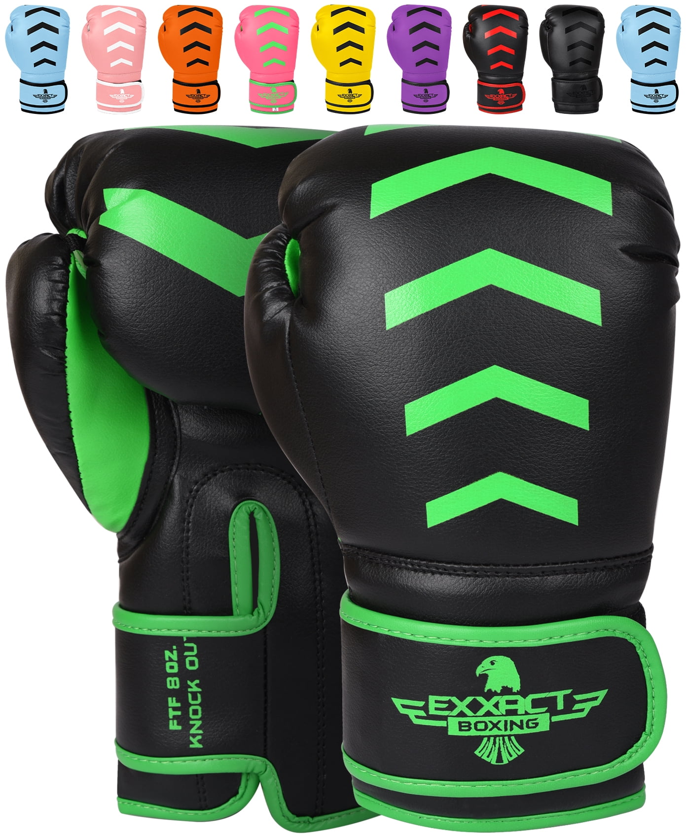 Exxact Sports Knockout Youth Boxing Gloves for Kids (3-15 Years) with ...
