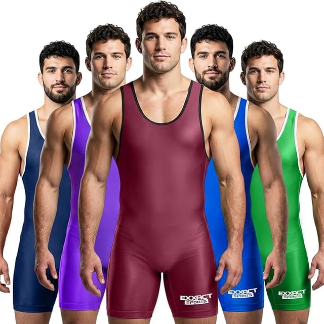 Exxact Sports Men's Wrestling Singlet, High Performance Powerlifting ...