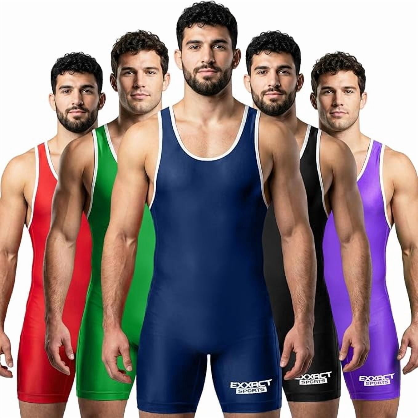 Exxact Sports Men's Wrestling Singlet, High Performance Powerlifting ...