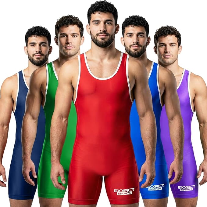 Exxact Sports Men's Wrestling Singlet, High Performance Powerlifting ...