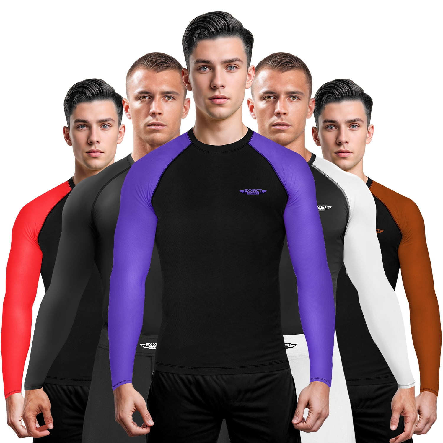 Exxact Sports Mens BJJ Rash Guard Jiu Jitsu Long Sleeve Plain, Ranked ...