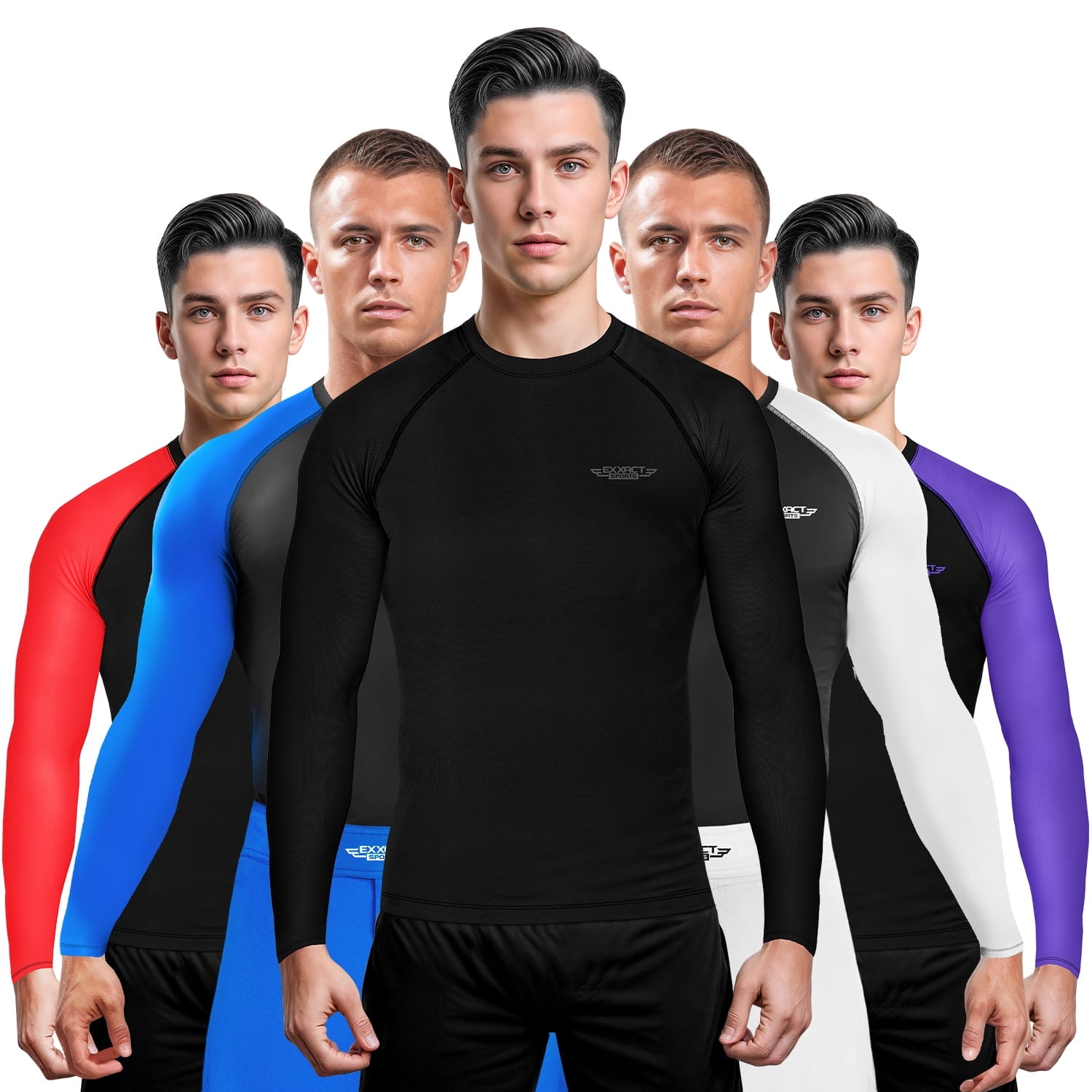 Exxact Sports Mens BJJ Rash Guard Jiu Jitsu Long Sleeve Plain, Ranked ...