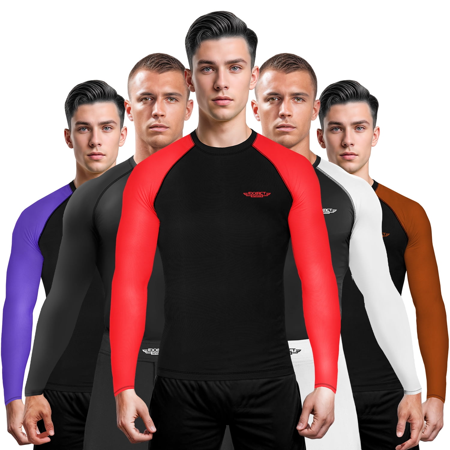 Exxact Sports Mens BJJ Rash Guard Jiu Jitsu Long Sleeve Plain, Ranked ...