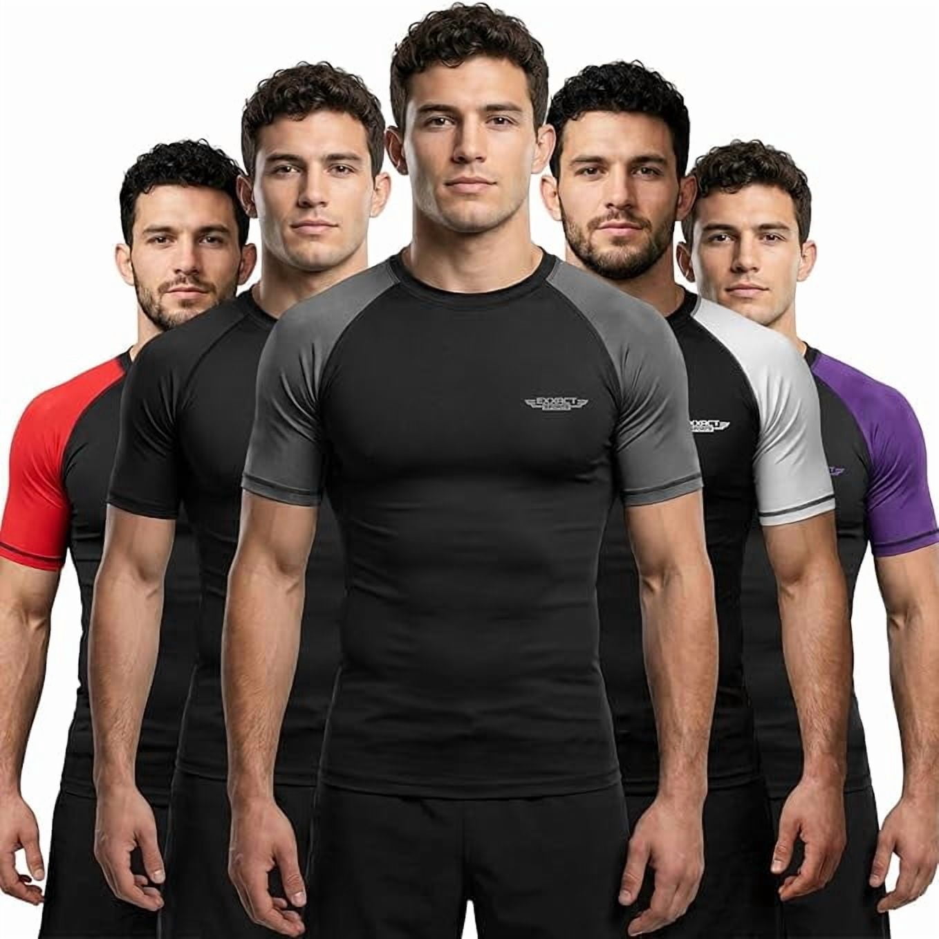 Exxact Sports Men’s BJJ Rash Guard Short Sleeve, IBJJF Ranked No Gi Jiu ...