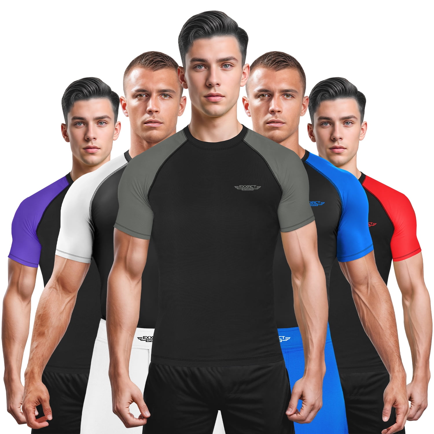 Exxact Sports Mens BJJ Rash Guard Jiu Jitsu Short Sleeve Plain, Ranked ...