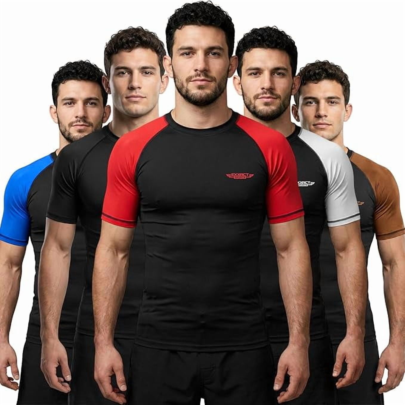 Exxact Sports Men’s BJJ Rash Guard Short Sleeve, IBJJF Ranked No Gi Jiu ...