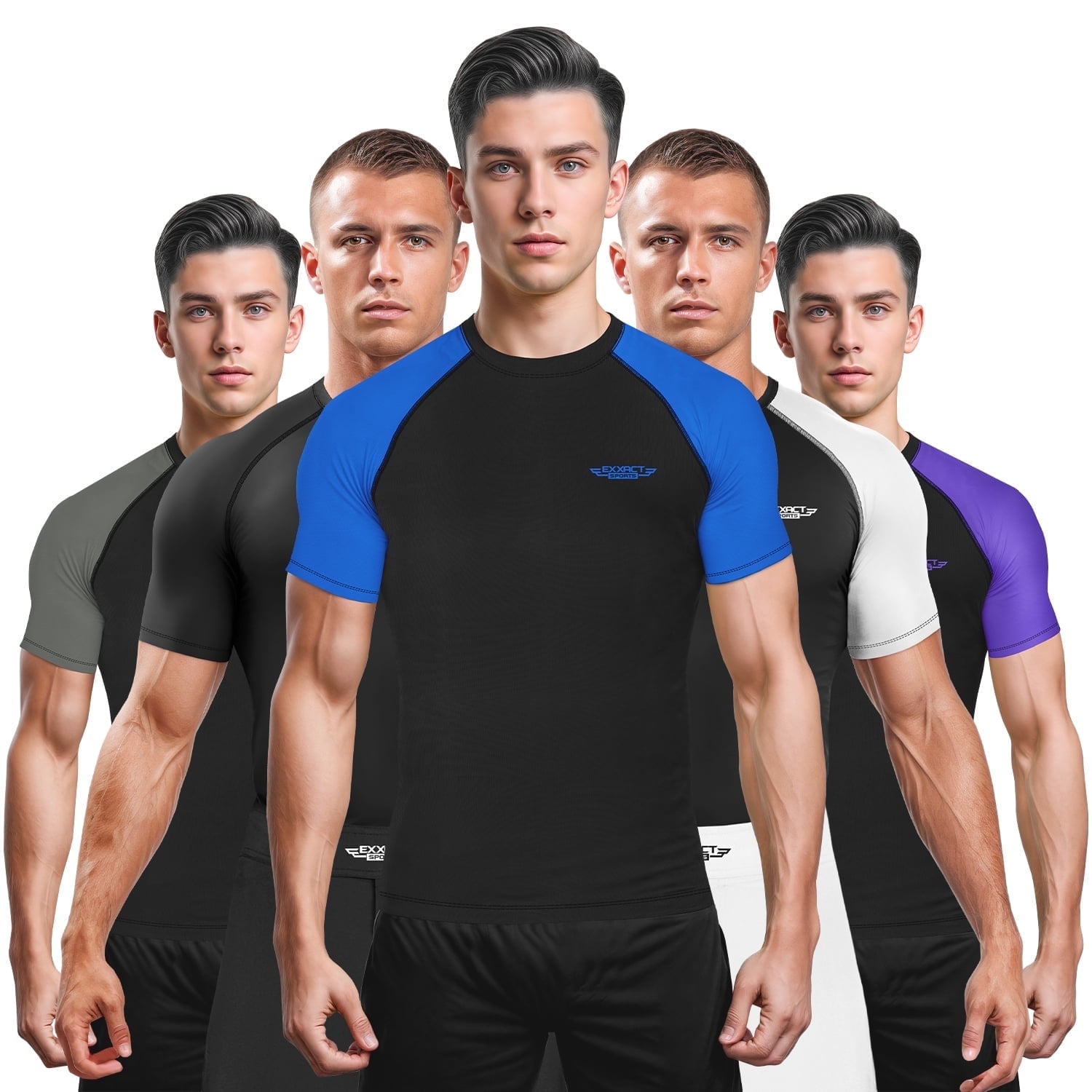 Exxact Sports Mens BJJ Rash Guard Jiu Jitsu Short Sleeve Plain, Ranked ...