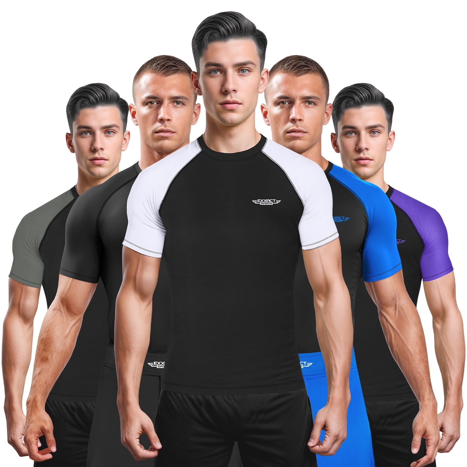Exxact Sports Mens BJJ Rash Guard Jiu Jitsu Short Sleeve Plain, Ranked ...