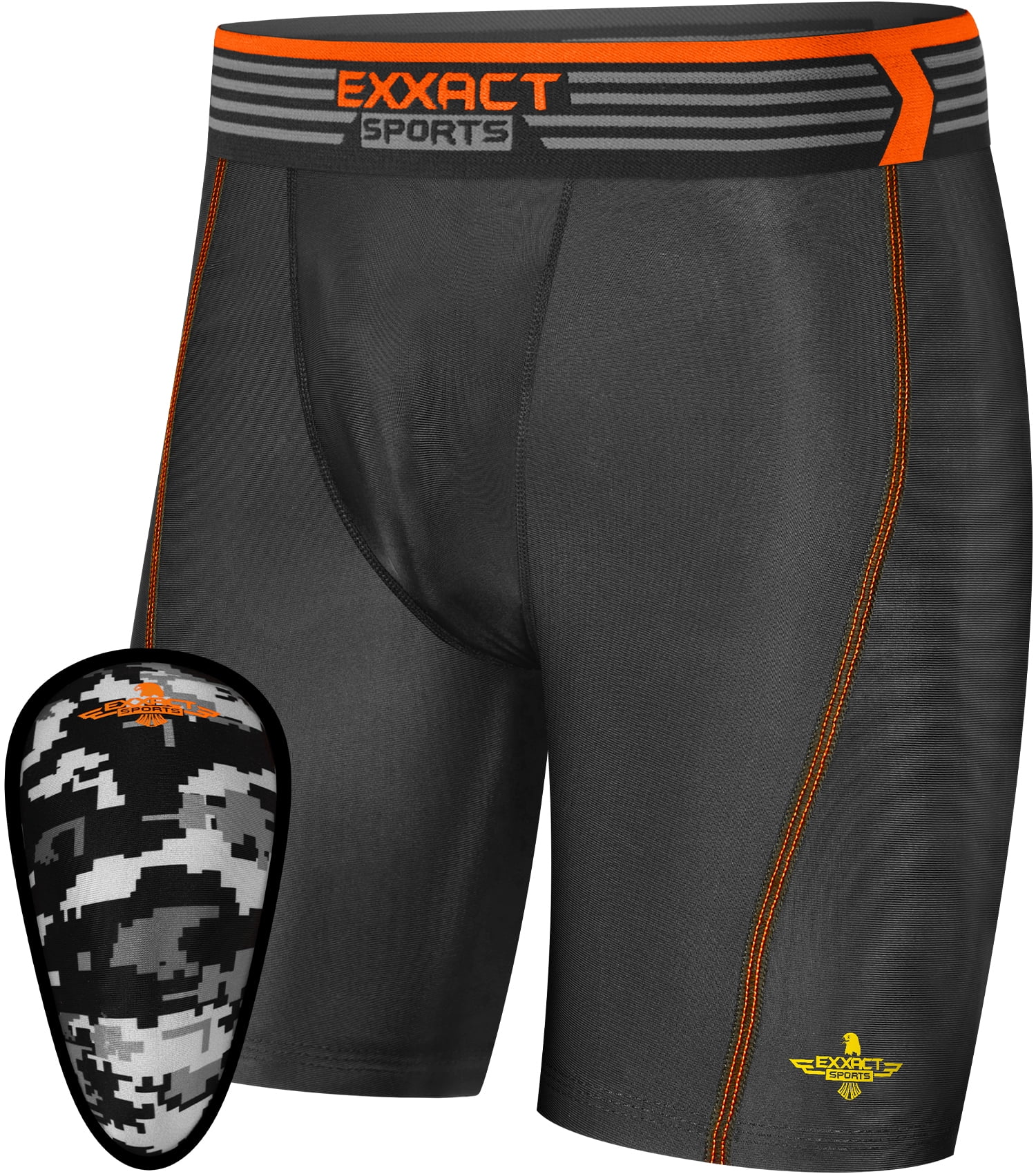 Exxact Sports Men‚Äôs Compression Shorts with Athletic Cup, Baseball ...