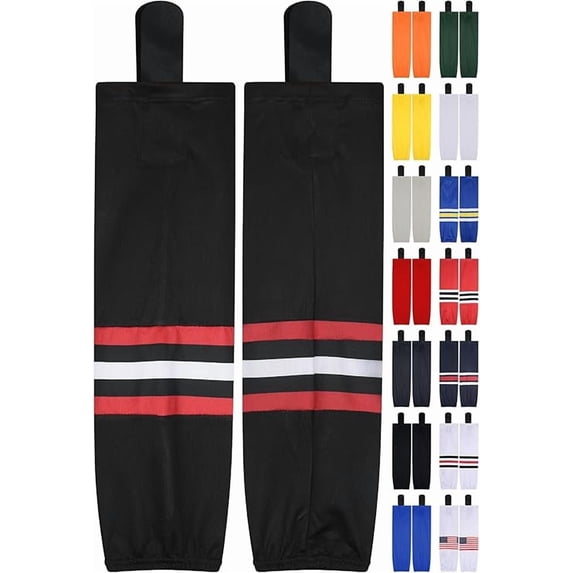Exxact Sports Mesh Hockey Socks - Dry Fit Breathable Ice Hockey Socks ...