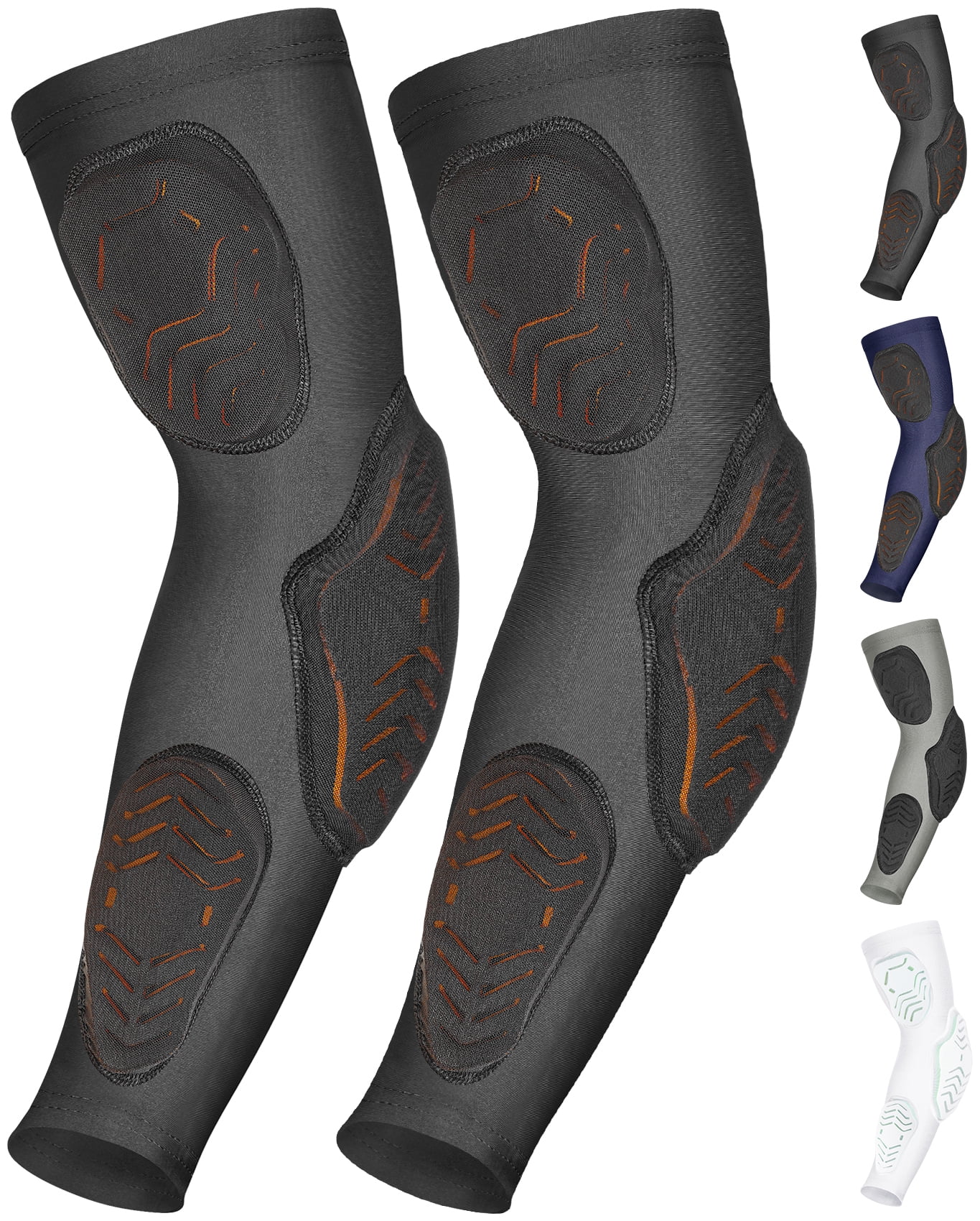 Exxact Sports Padded Arm Sleeves Football - 3-Pad Tricep Elbow Forearm ...