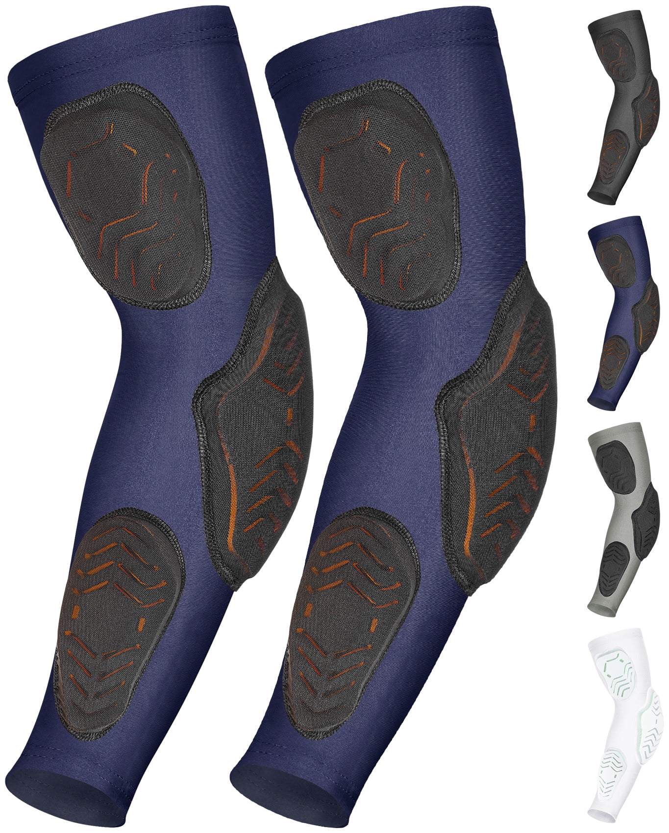 Exxact Sports Padded Arm Sleeves Football - 3-Pad Tricep Elbow Forearm ...