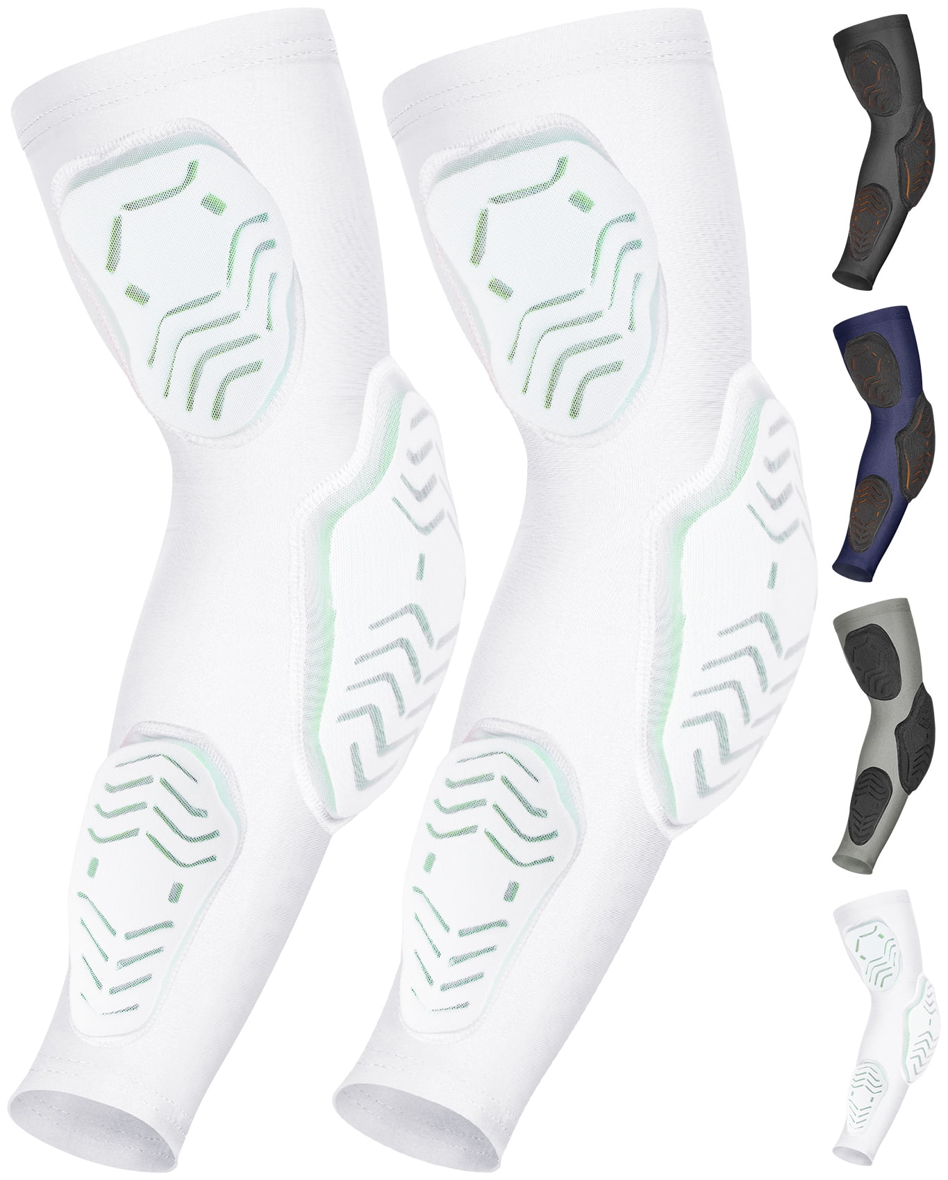 Exxact Sports Padded Arm Sleeves Football - 3-Pad Tricep Elbow Forearm ...