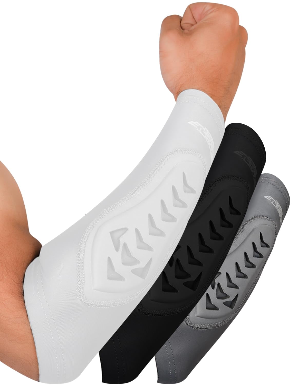 Exxact Sports Padded Forearm Compression Sleeve - Football Arm Sleeves ...