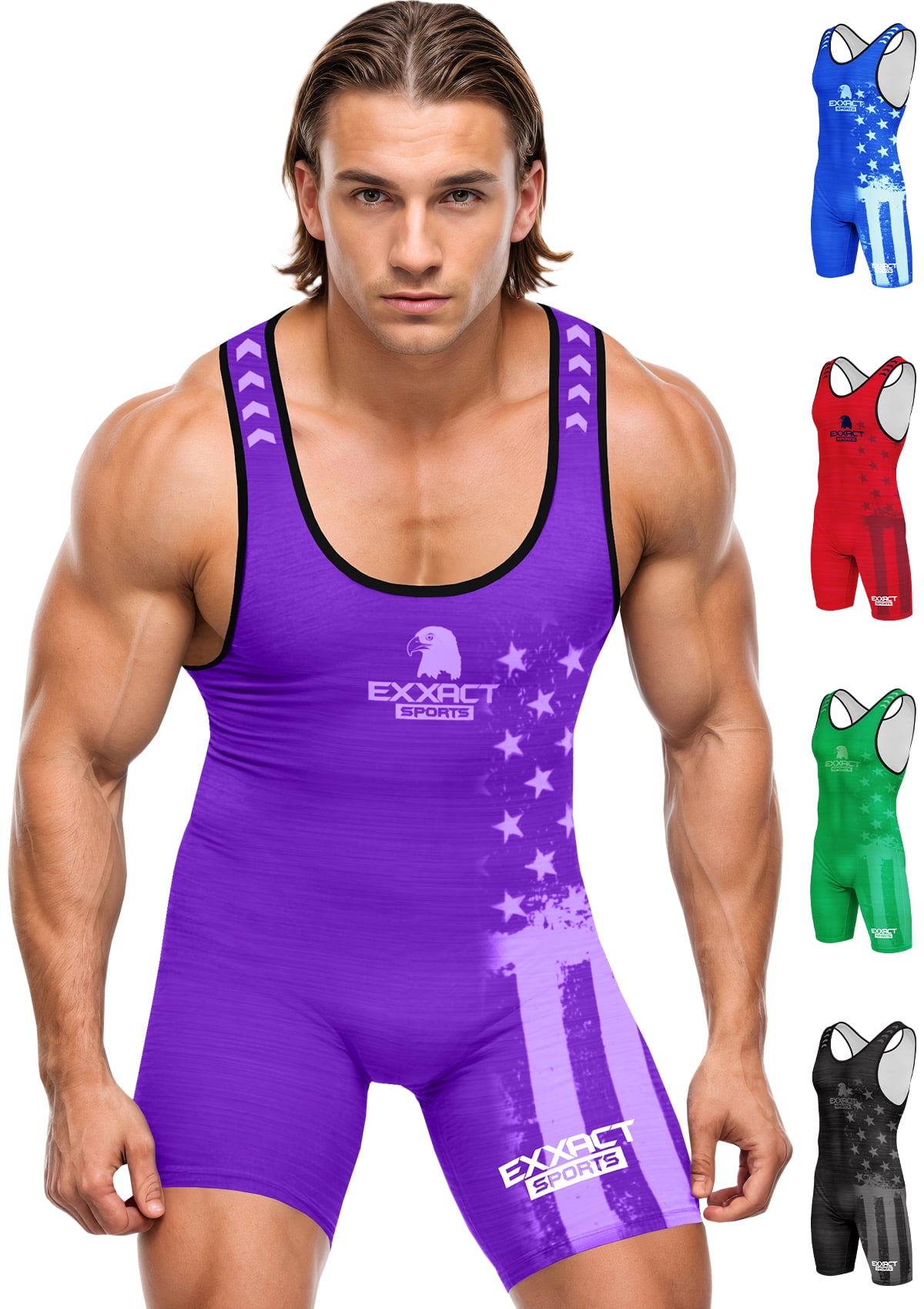 Exxact Sports Patriot Men's Wrestling Singlet, High-Performance ...