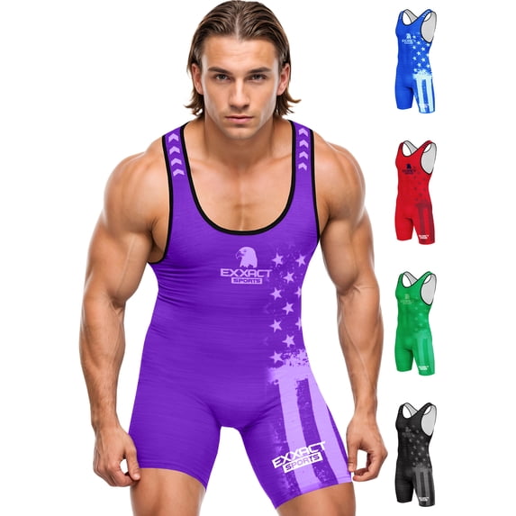 Exxact Sports Patriot Men's Wrestling Singlet, High-Performance ...