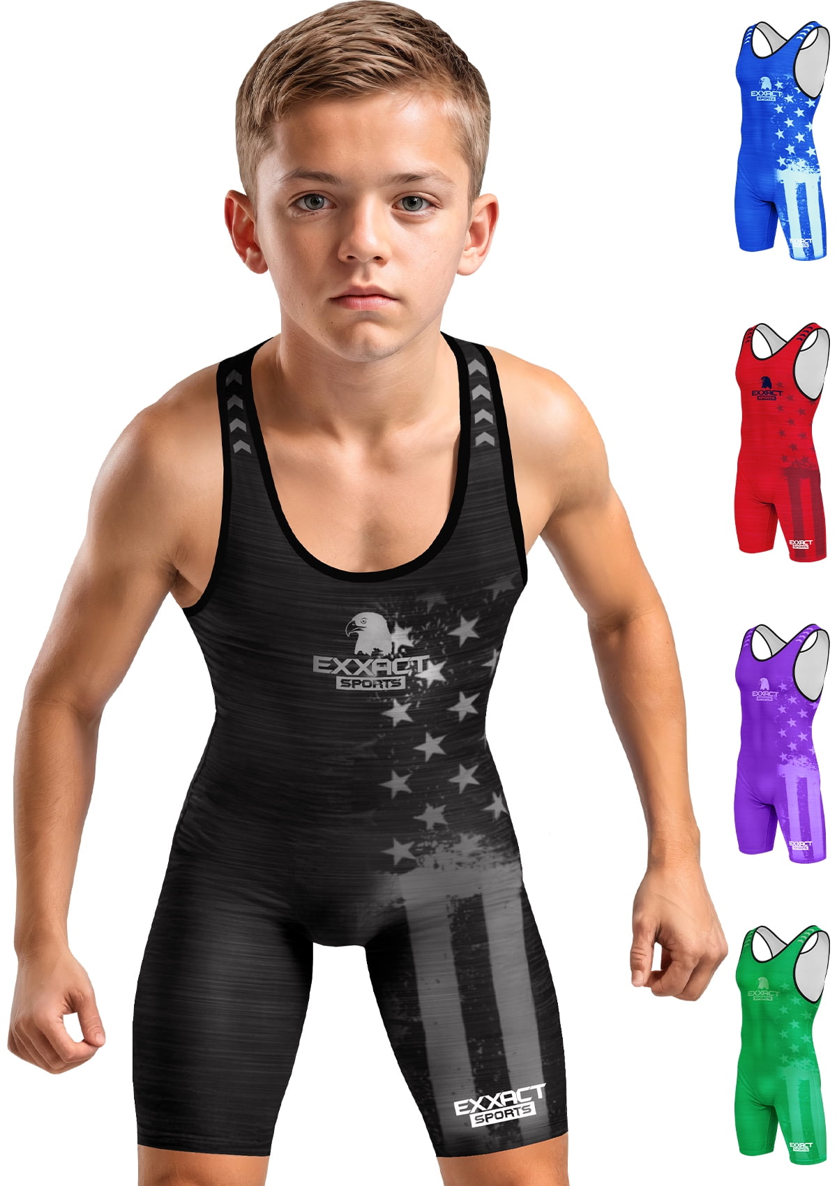 Exxact Sports Patriot Youth Wrestling Singlet For Boys, Premium ...