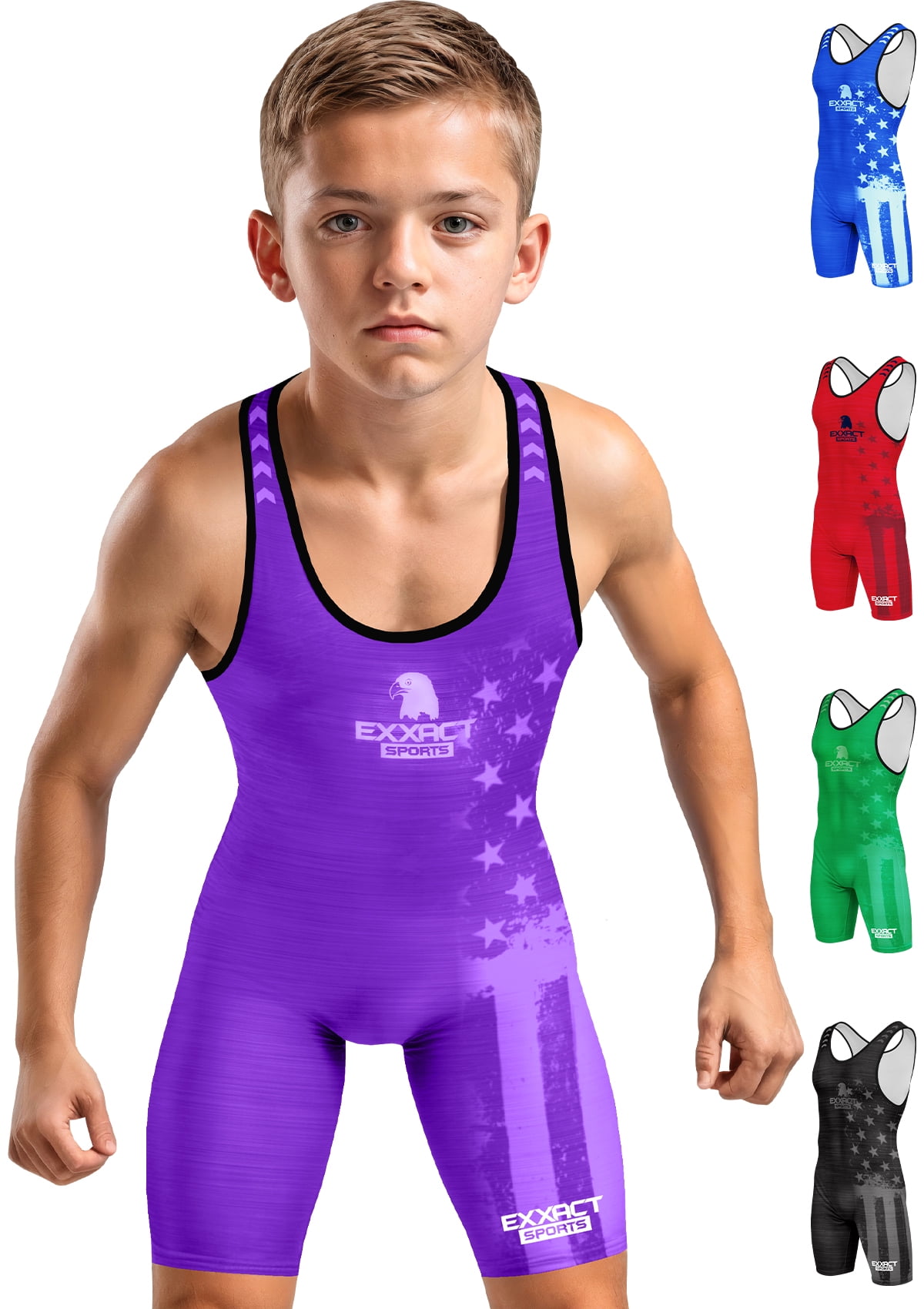 Exxact Sports Patriot Youth Wrestling Singlet For Boys, Premium ...