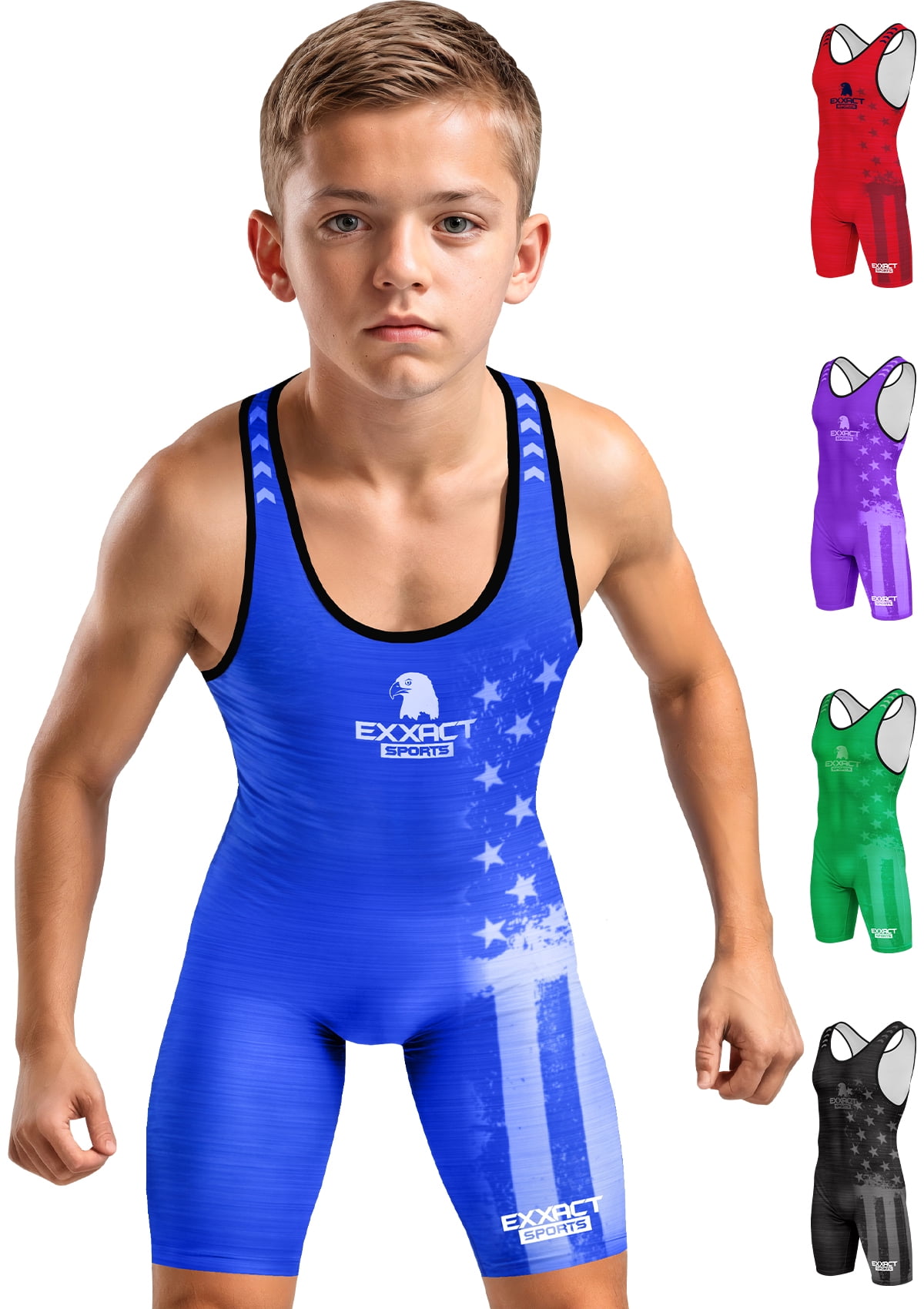 Exxact Sports Patriot Youth Wrestling Singlet For Boys, Premium ...