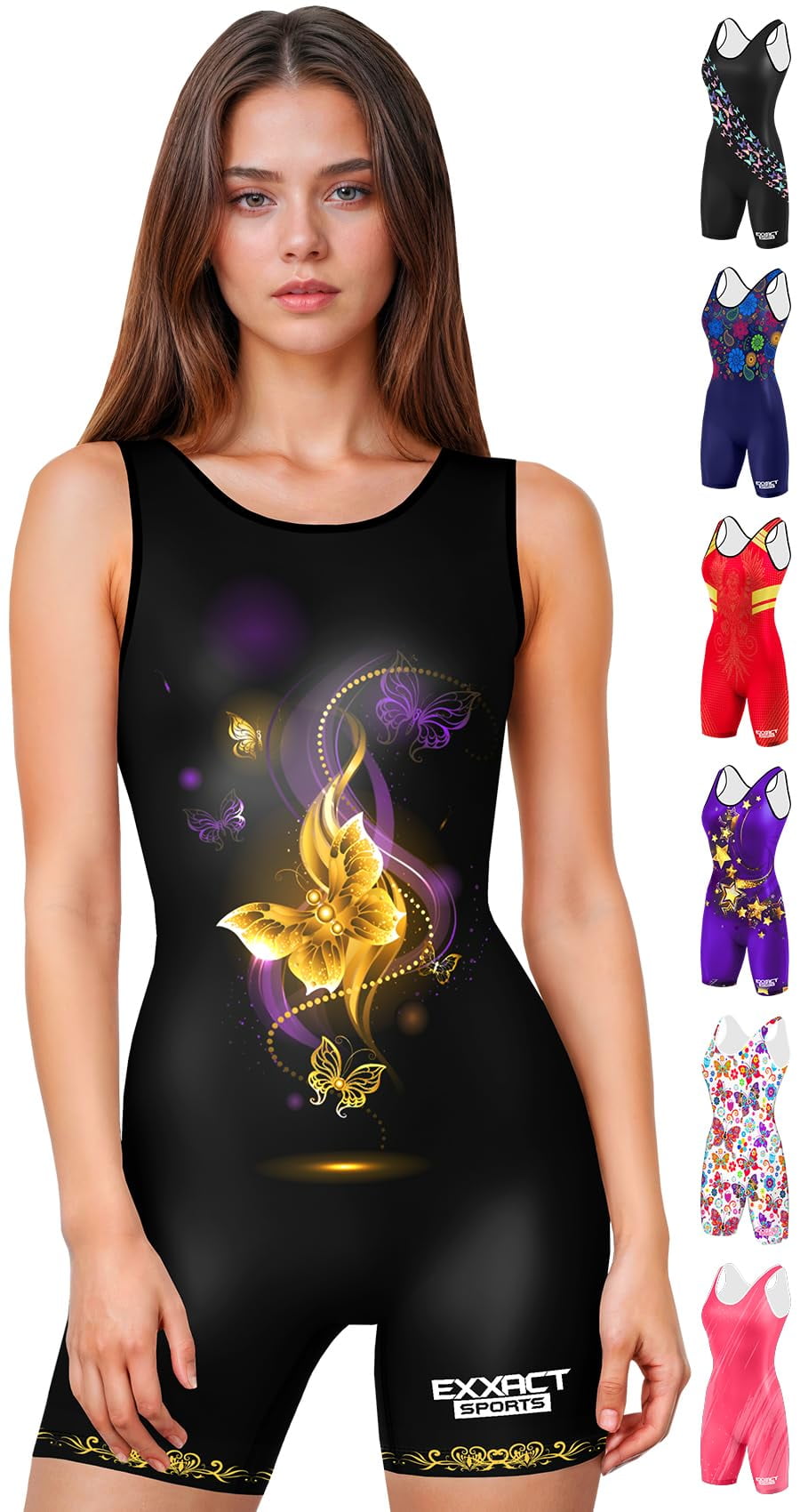 Exxact Sports Sublimated Women’s Wrestling Singlet - High-Cut, Full ...