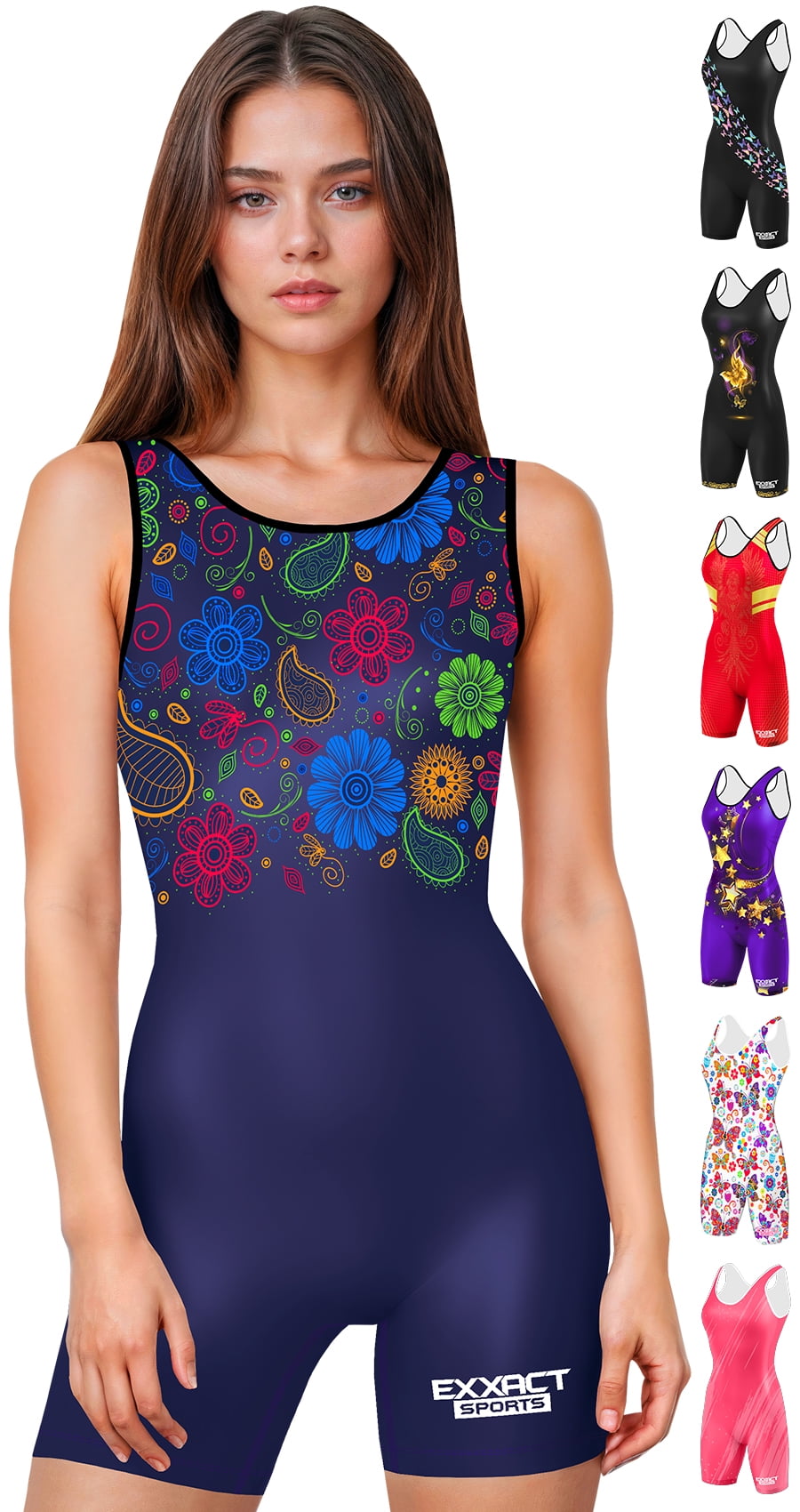 Exxact Sports Sublimated Women’s Wrestling Singlet - High-Cut, Full ...