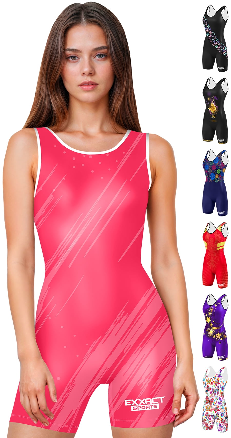 Exxact Sports Sublimated Women’s Wrestling Singlet - High-Cut, Full ...