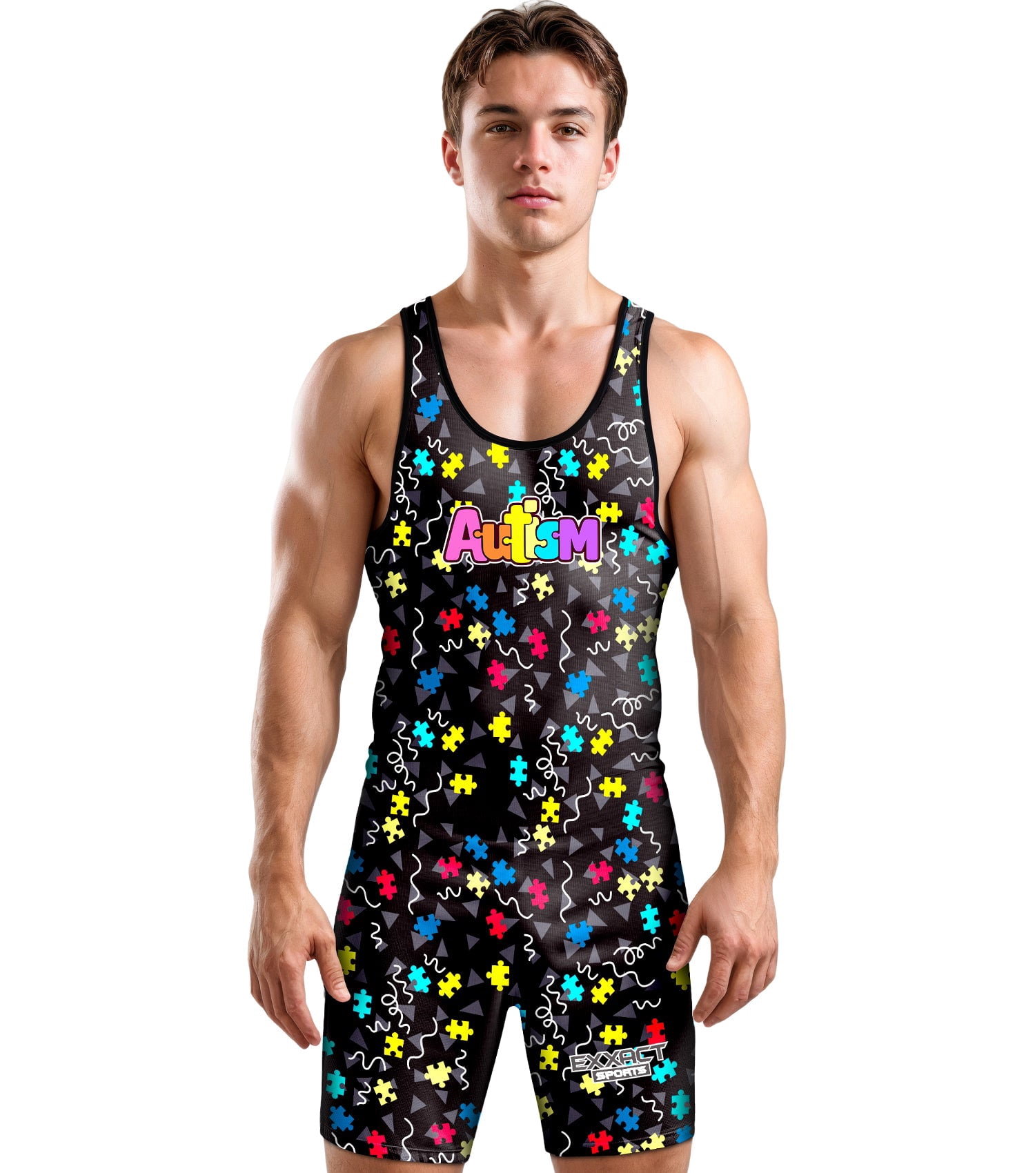 Exxact Sports Sublimated Men's Wrestling Singlet, High-Performance ...