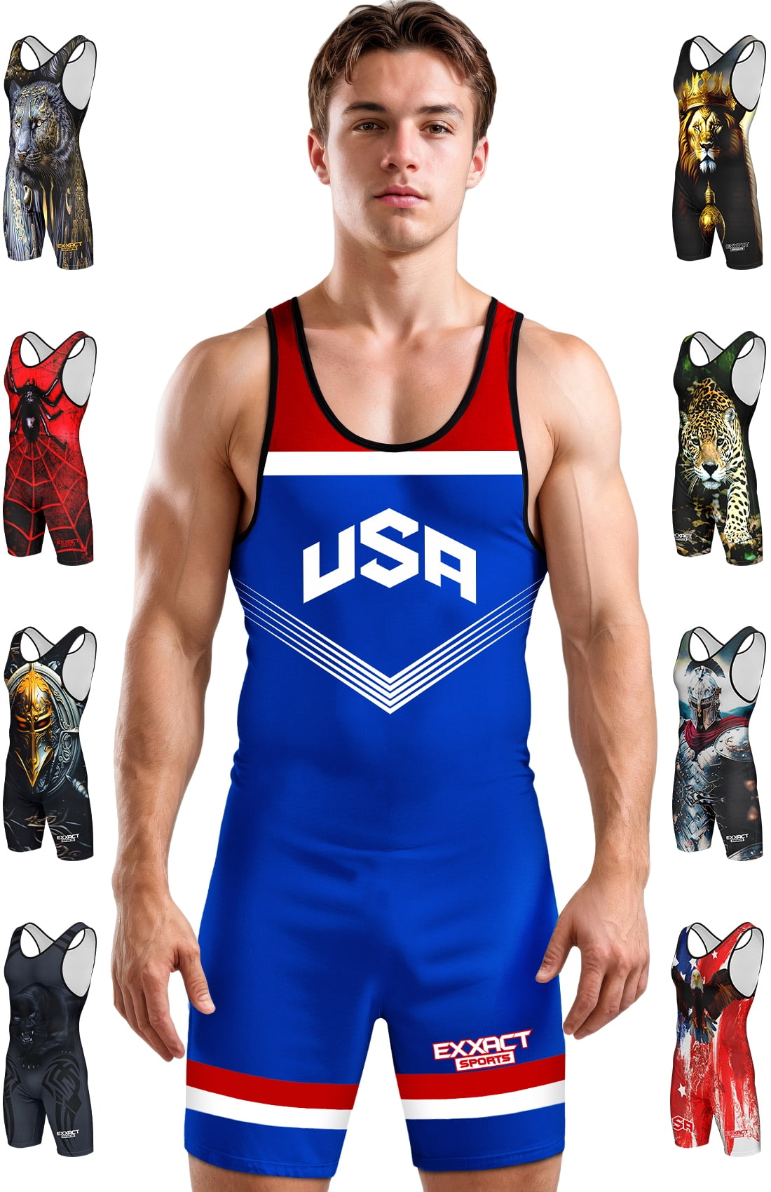 Exxact Sports Sublimated Wrestling Singlet for MMA, Powerlifting ...