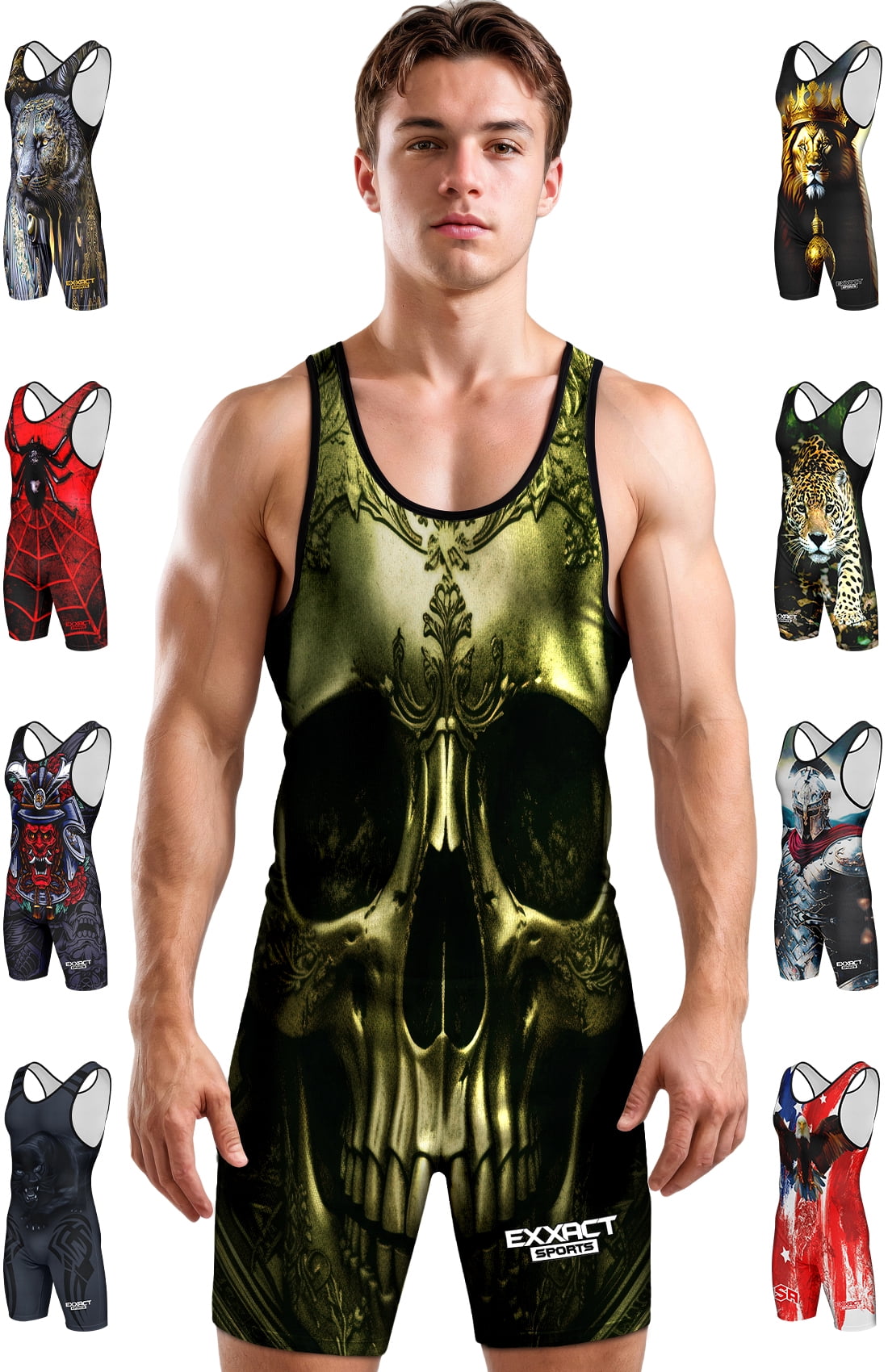 Exxact Sports Sublimated Wrestling Singlet for MMA, Powerlifting ...