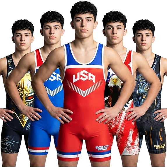 Exxact Sports Sublimated Men's Wrestling Singlet, High-Performance ...