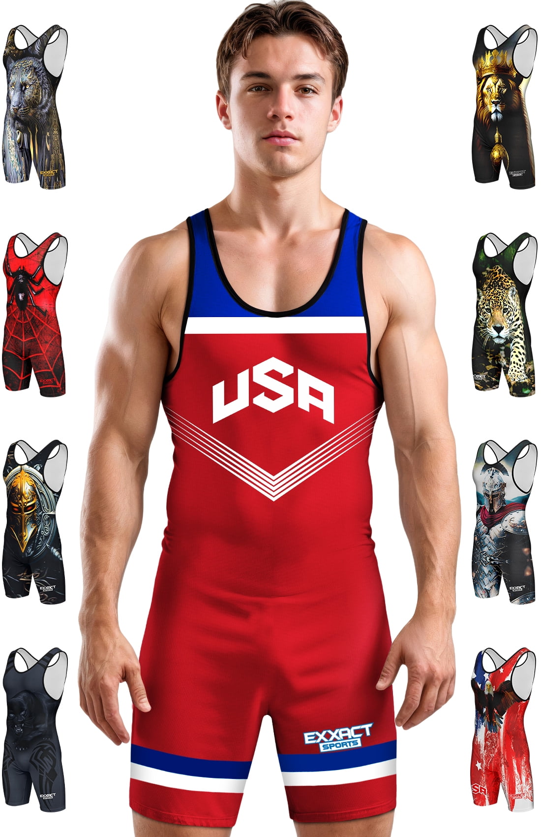 Exxact Sports Sublimated Wrestling Singlet for MMA, Powerlifting ...