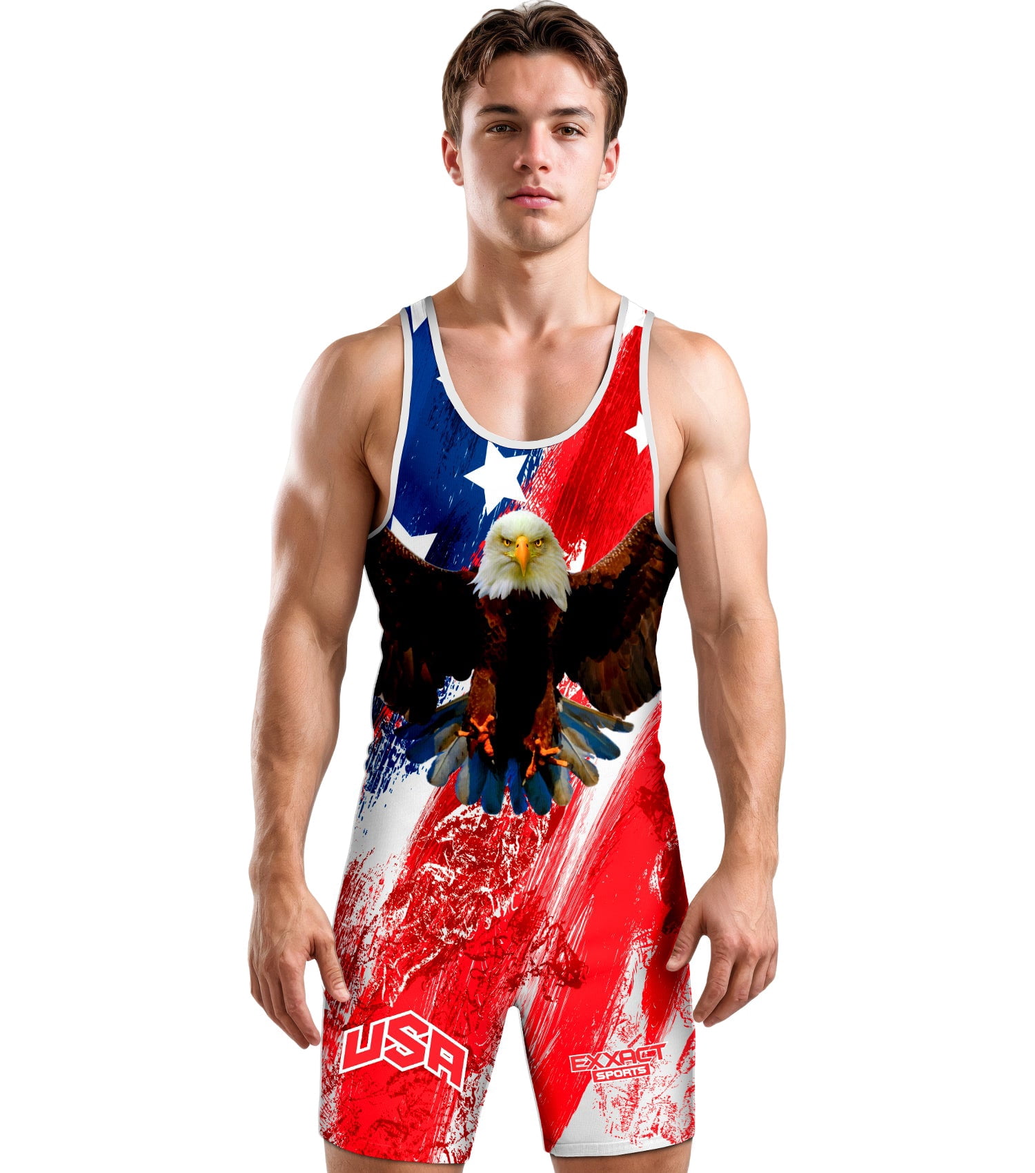 Exxact Sports Sublimated Men's Wrestling Singlet, High-Performance ...