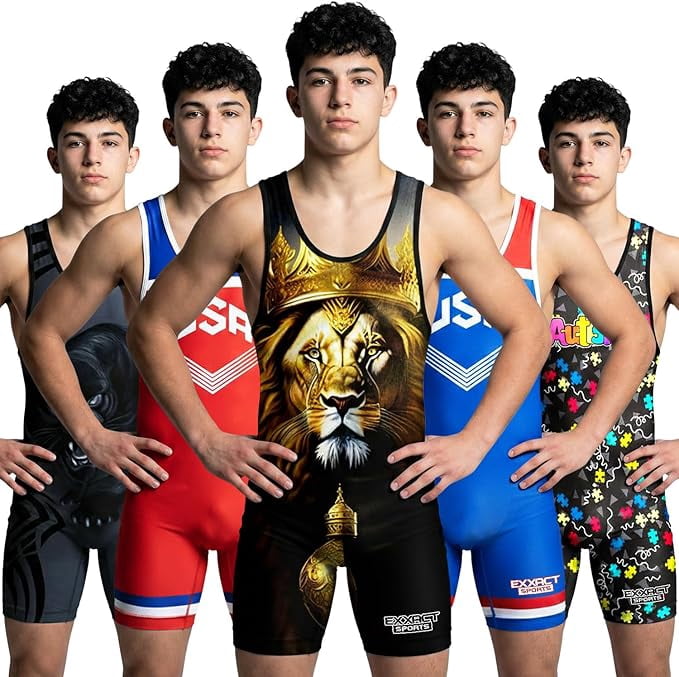 Exxact Sports Sublimated Men's Wrestling Singlet, High-Performance ...