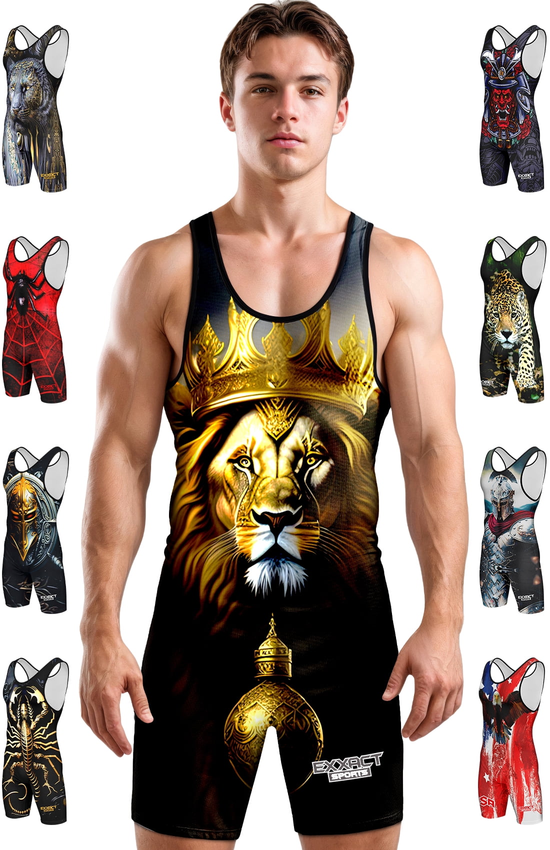 Exxact Sports Sublimated Wrestling Singlet for MMA, Powerlifting ...
