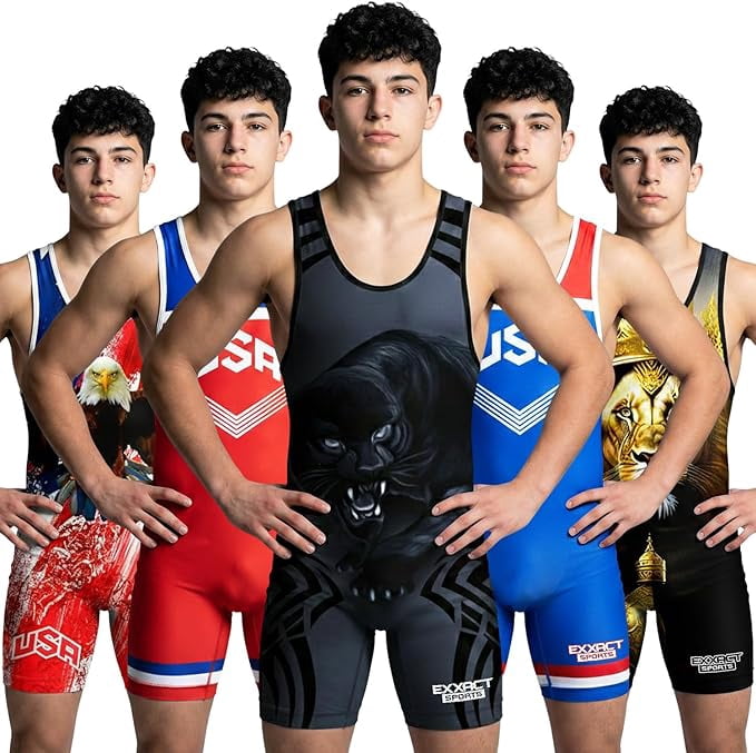 Exxact Sports Sublimated Men's Wrestling Singlet, High-Performance ...