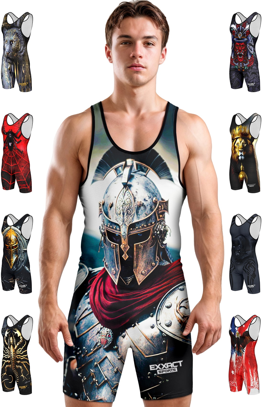 Exxact Sports Sublimated Wrestling Singlet for MMA, Powerlifting ...