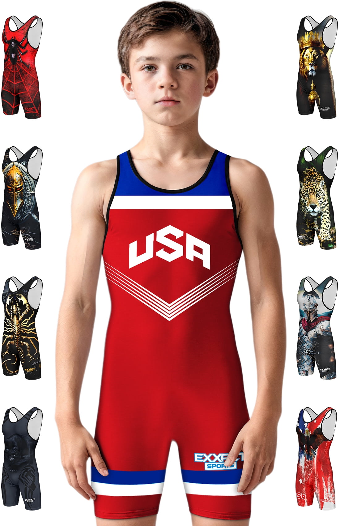 Exxact Sports Sublimated Wrestling Singlet for MMA, Powerlifting ...