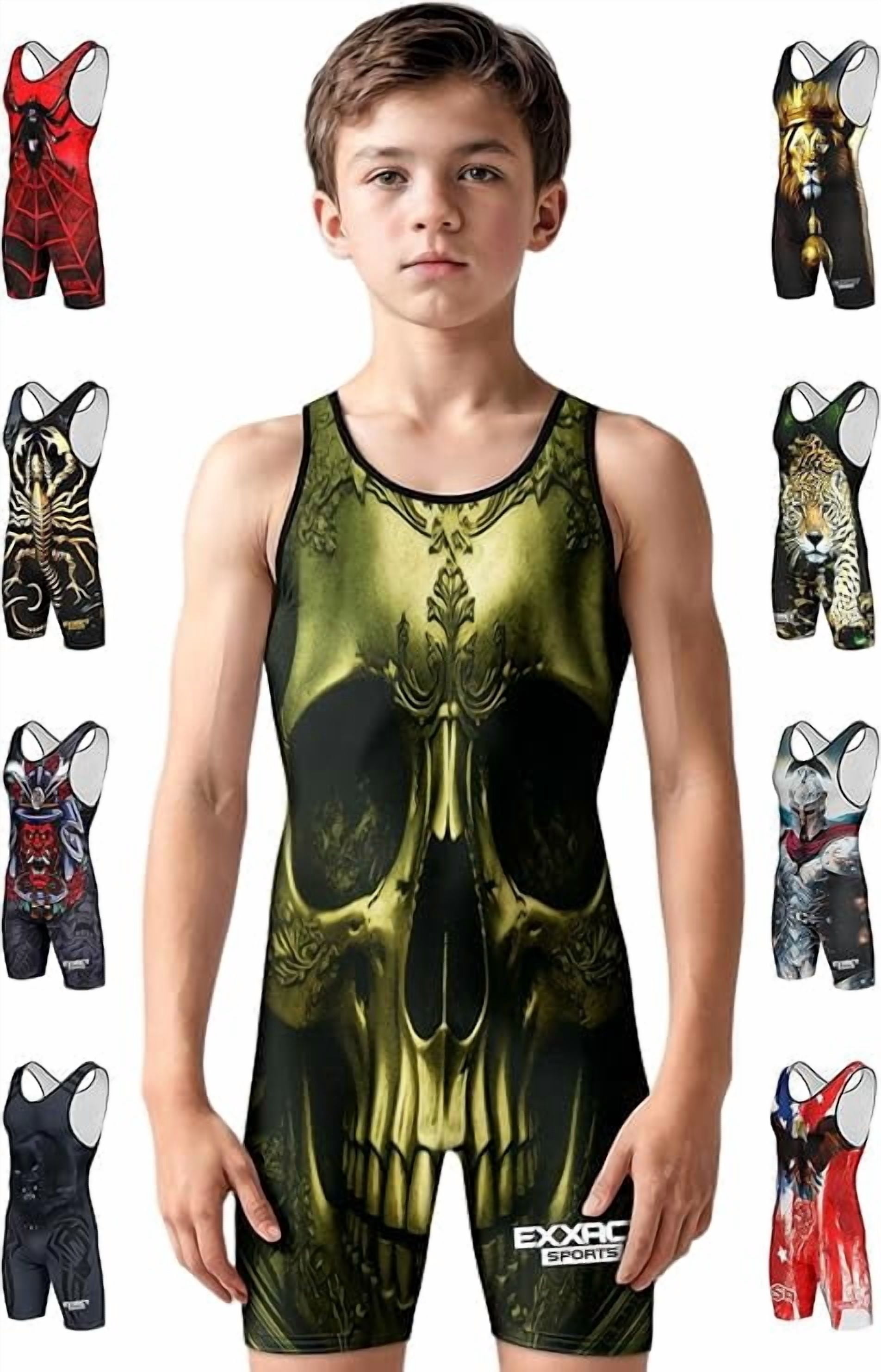 Exxact Sports Sublimated Youth Wrestling Singlet For Boys, Premium ...