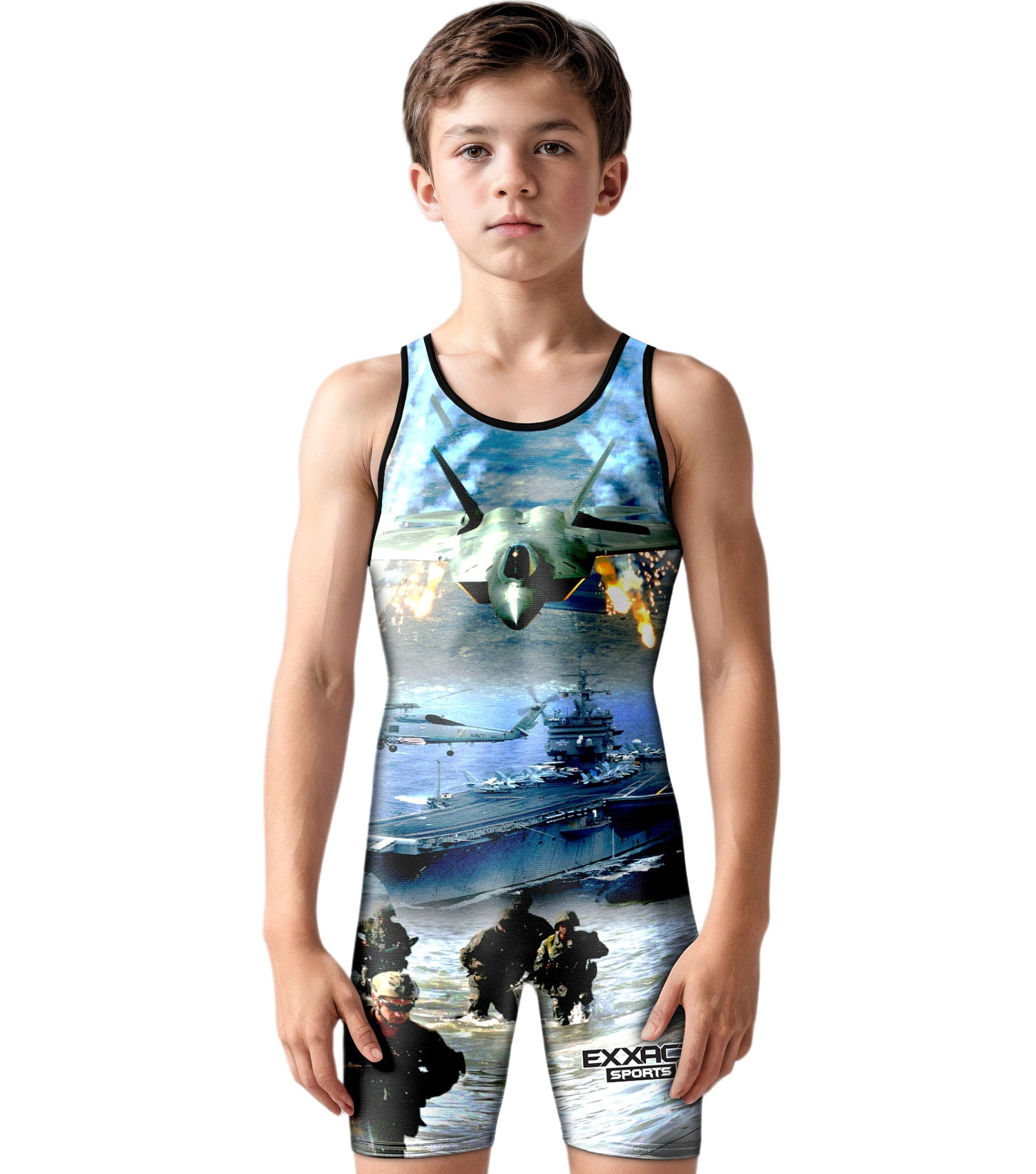 Exxact Sports Sublimated Youth Wrestling Singlet For Boys, Premium ...