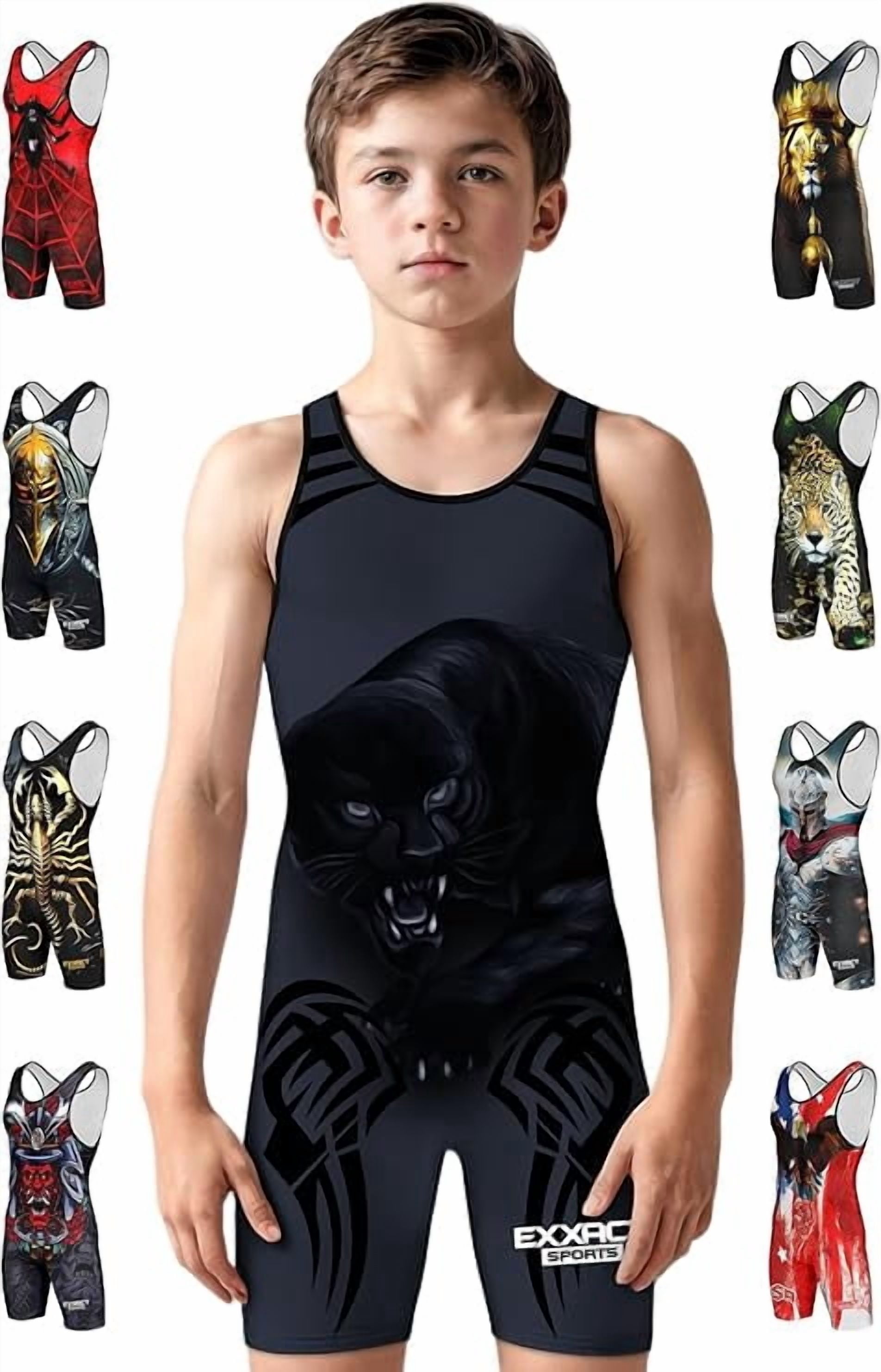 Exxact Sports Sublimated Youth Wrestling Singlet For Boys, Premium ...