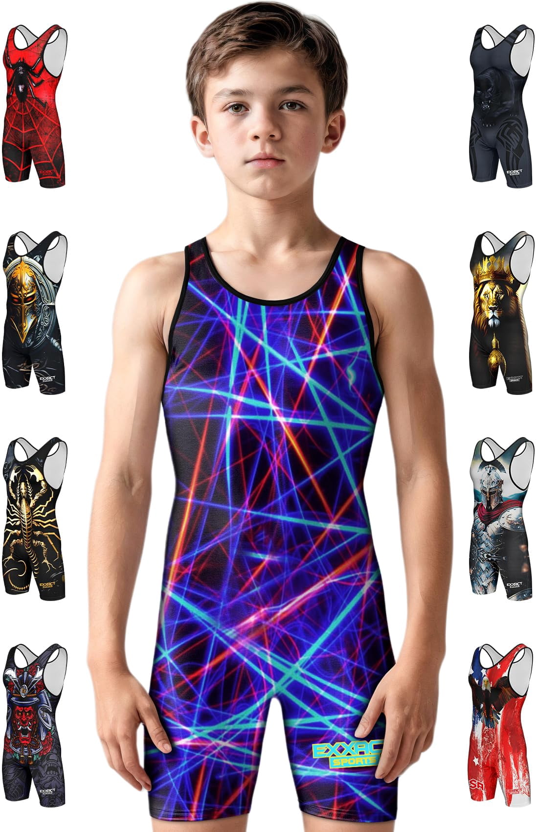 Exxact Sports Sublimated Youth Wrestling Singlet For Boys, Premium ...